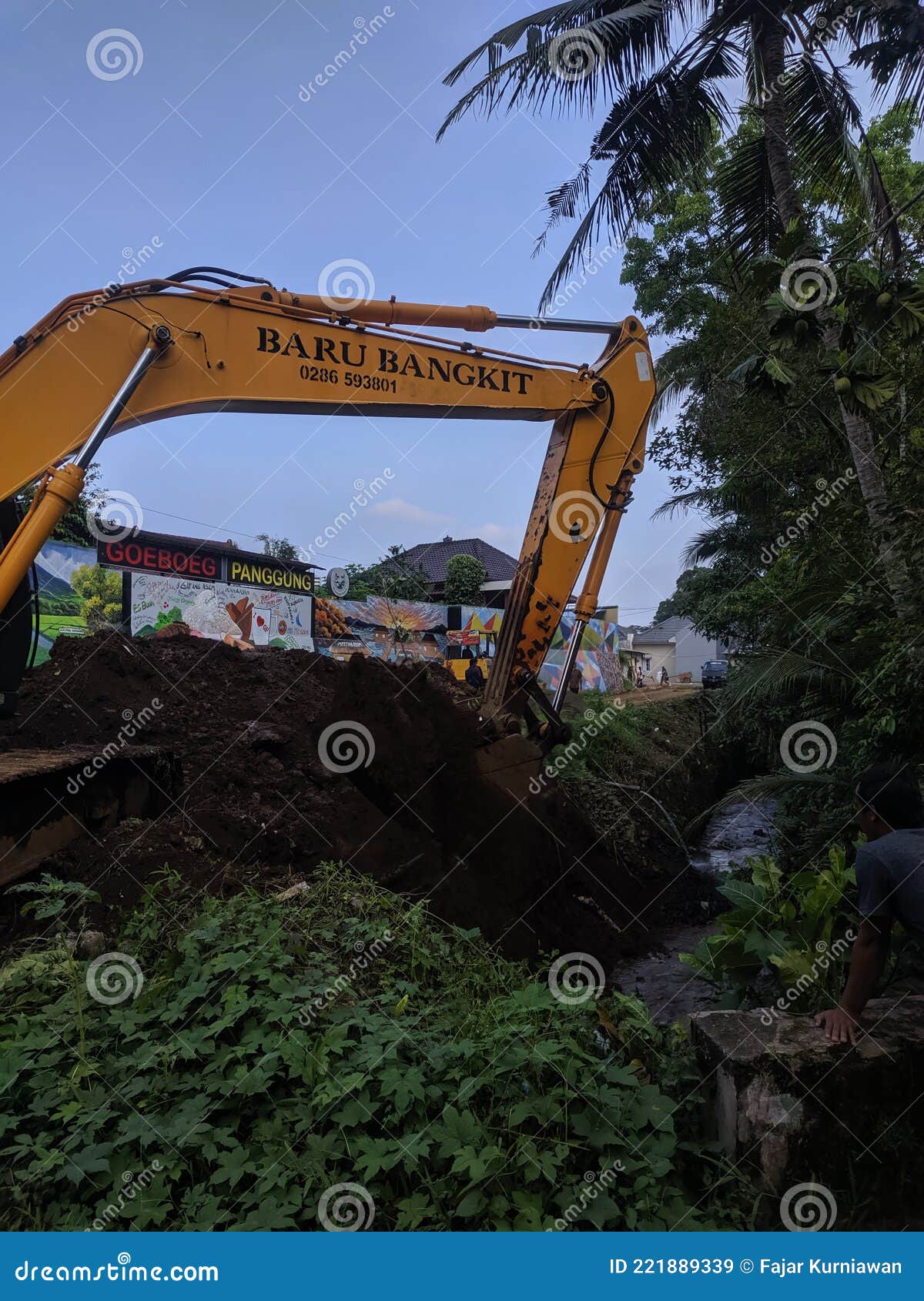 Mega Project Excavator editorial stock image. Image of excavator ...