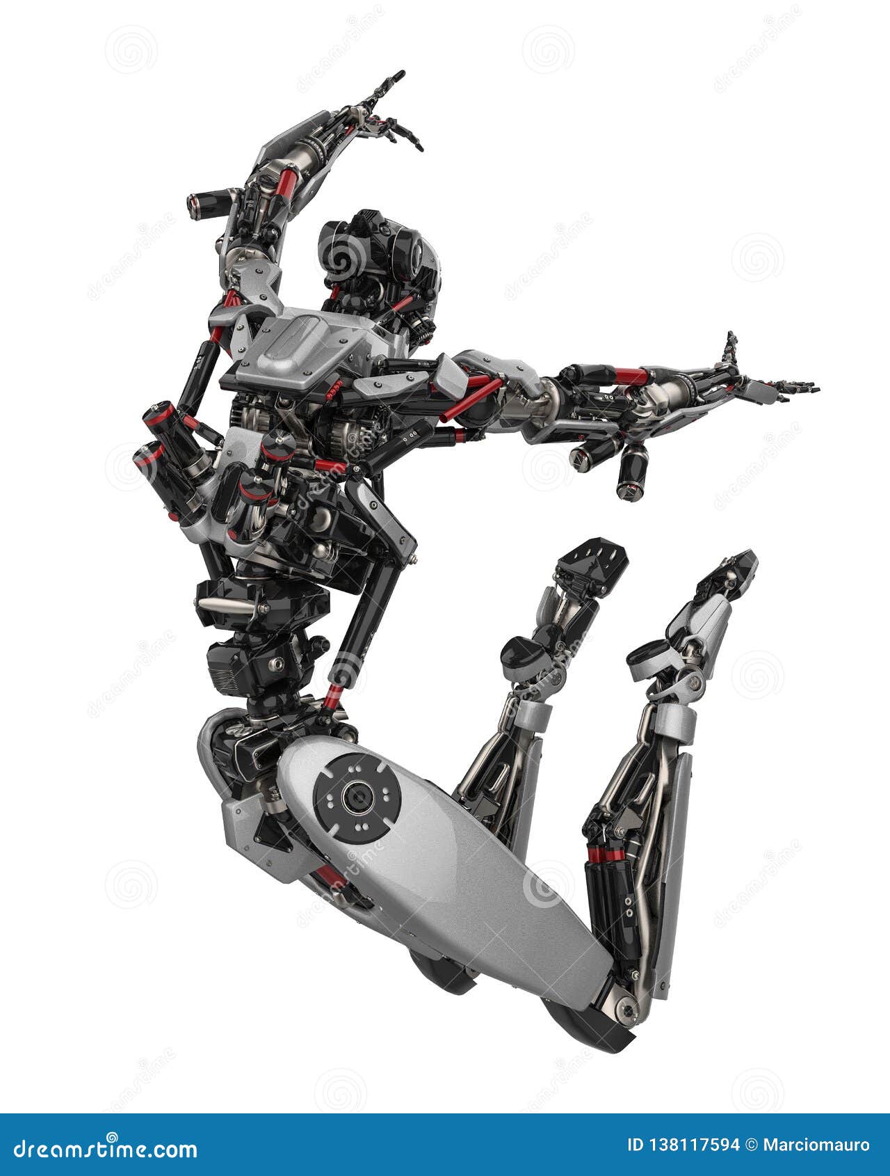 Mega Robot Super Drone In A White Background Stock Illustration ...