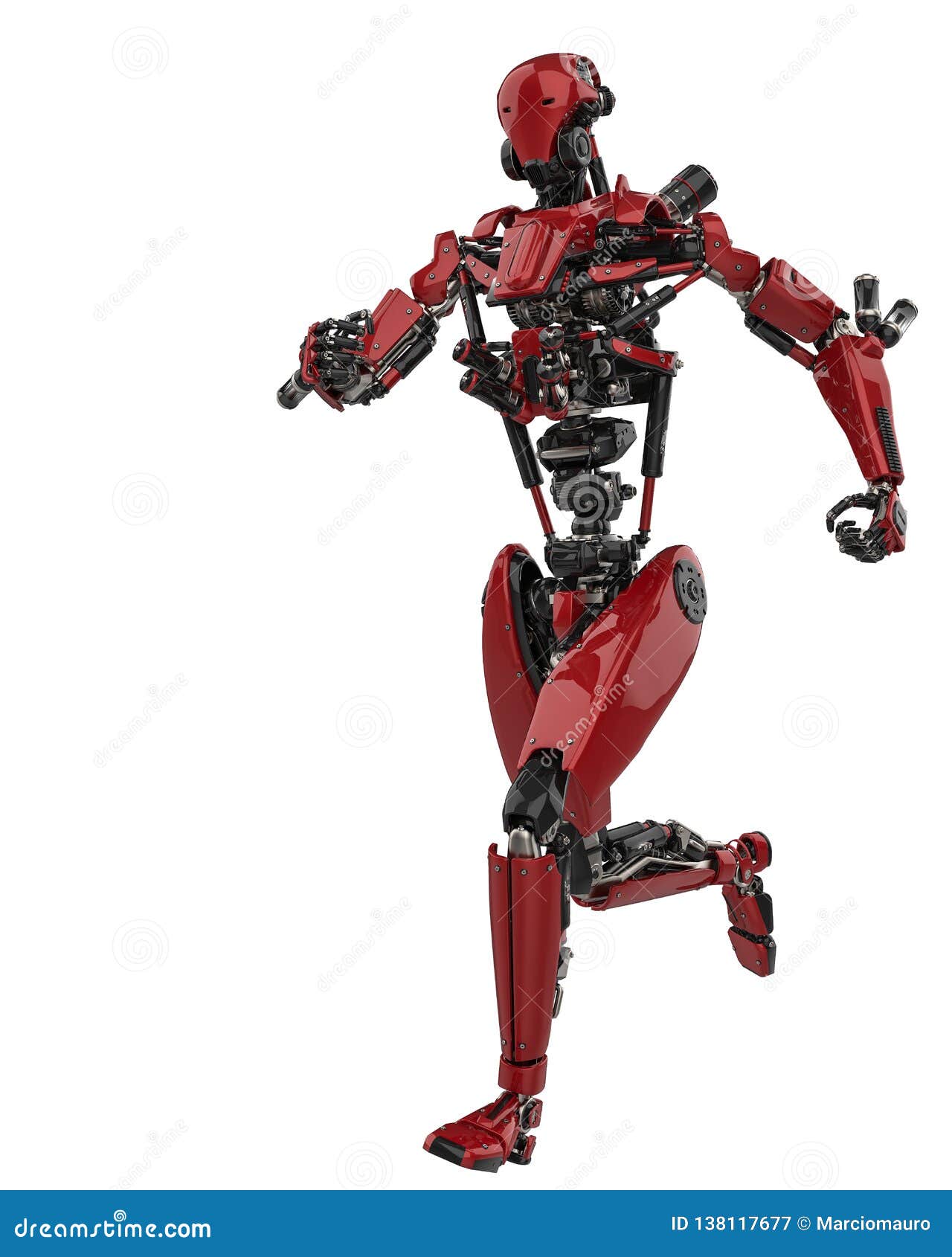 Mega Robot Super Drone In A White Background Stock Illustration ...