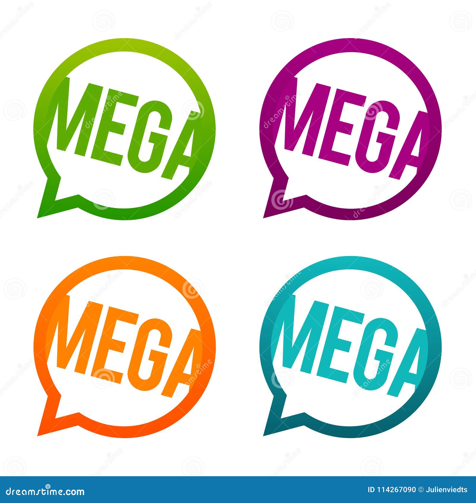 Mega Round Buttons. Circle Eps10 Vector Stock Vector - Illustration of ...