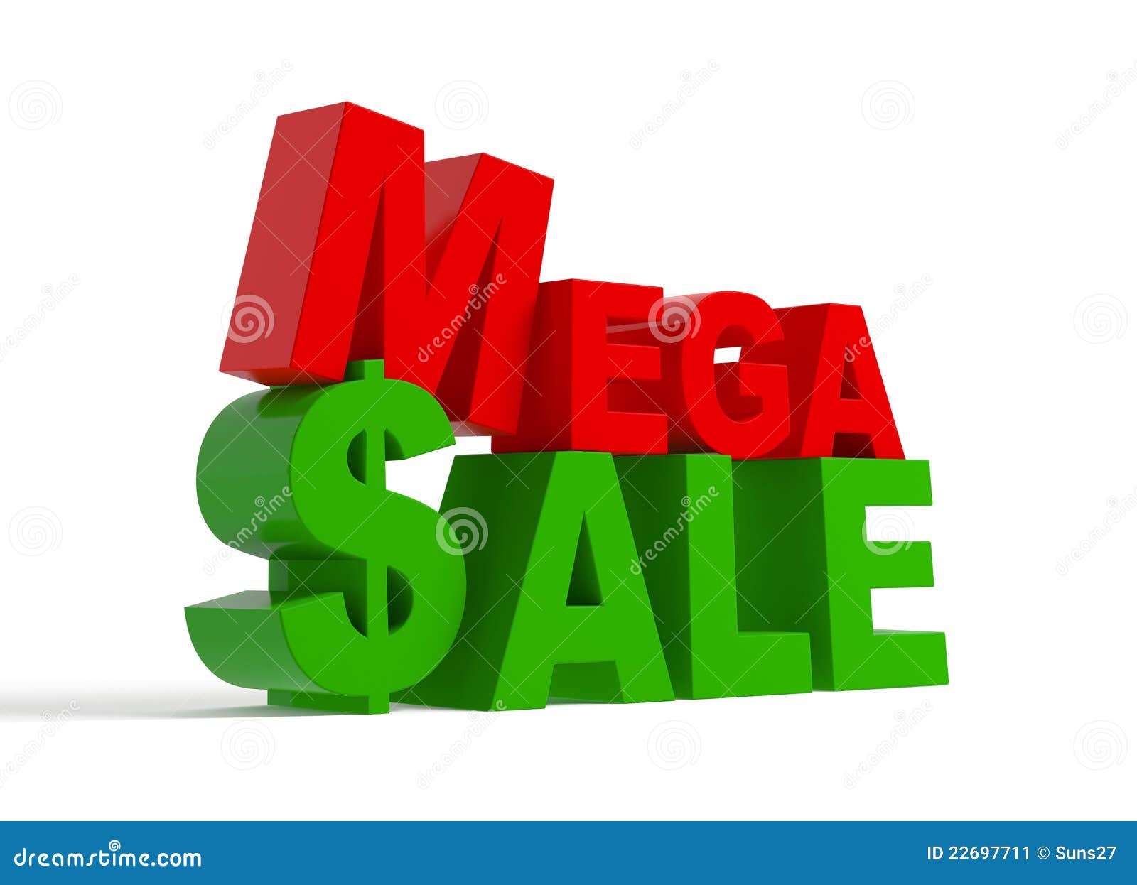 Mega sale - 3d text stock illustration. Illustration of market - 22697711
