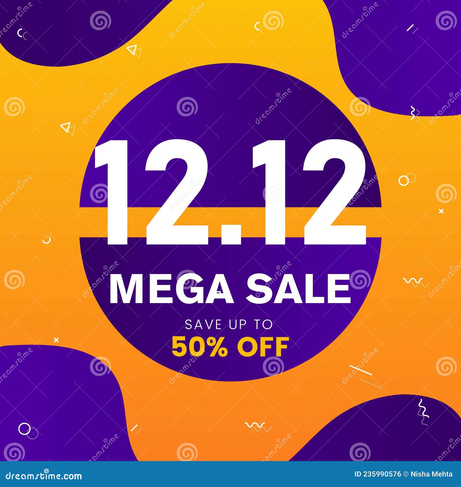 Mega sale banner design stock vector. Illustration of business - 235990576