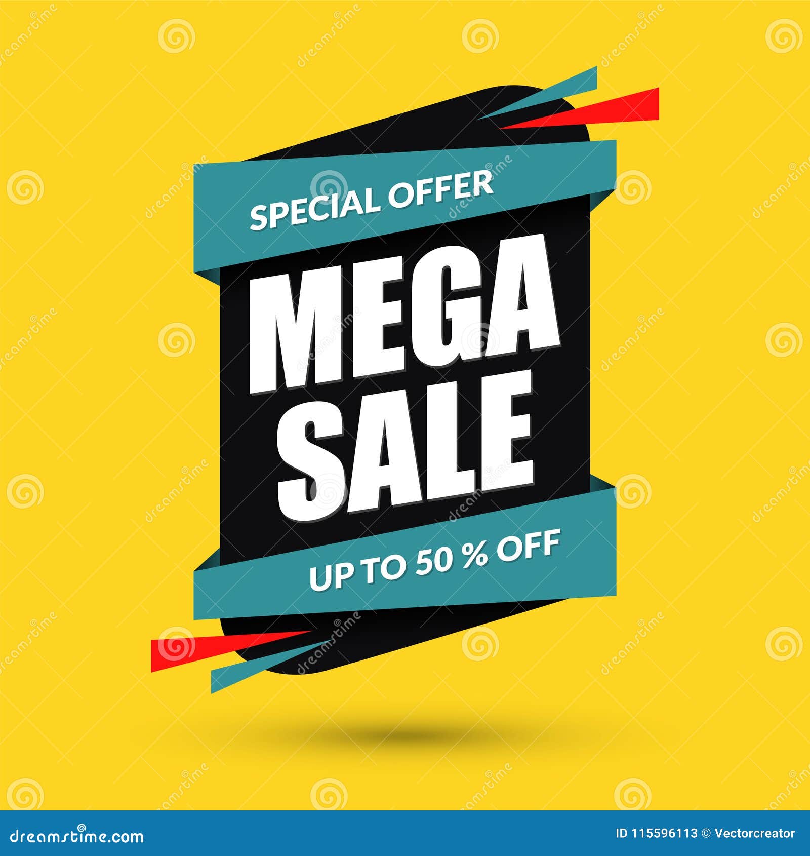 Mega Sale Design. Special Offer Concept Stock Vector - Illustration of ...