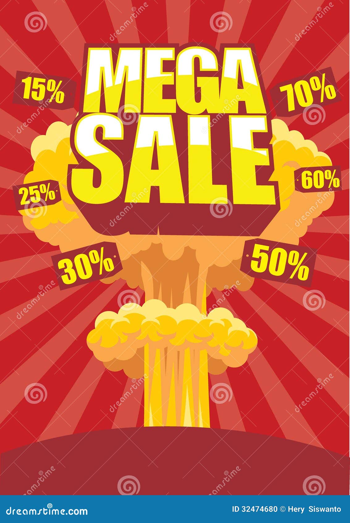 Mega sale poster stock vector. Illustration of clothing - 32474680