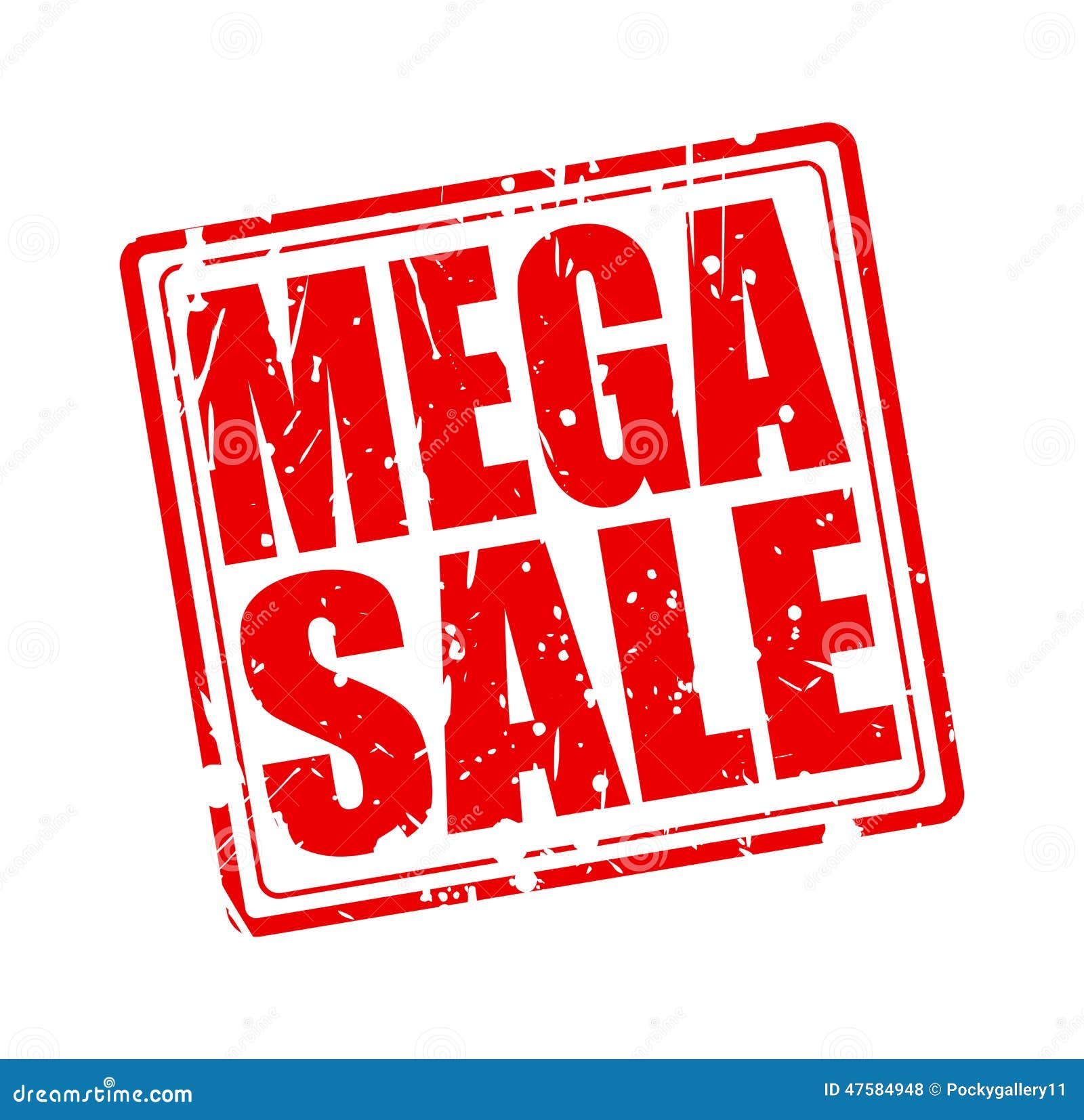 Mega sale red stamp text stock vector. Illustration of grungy - 47584948