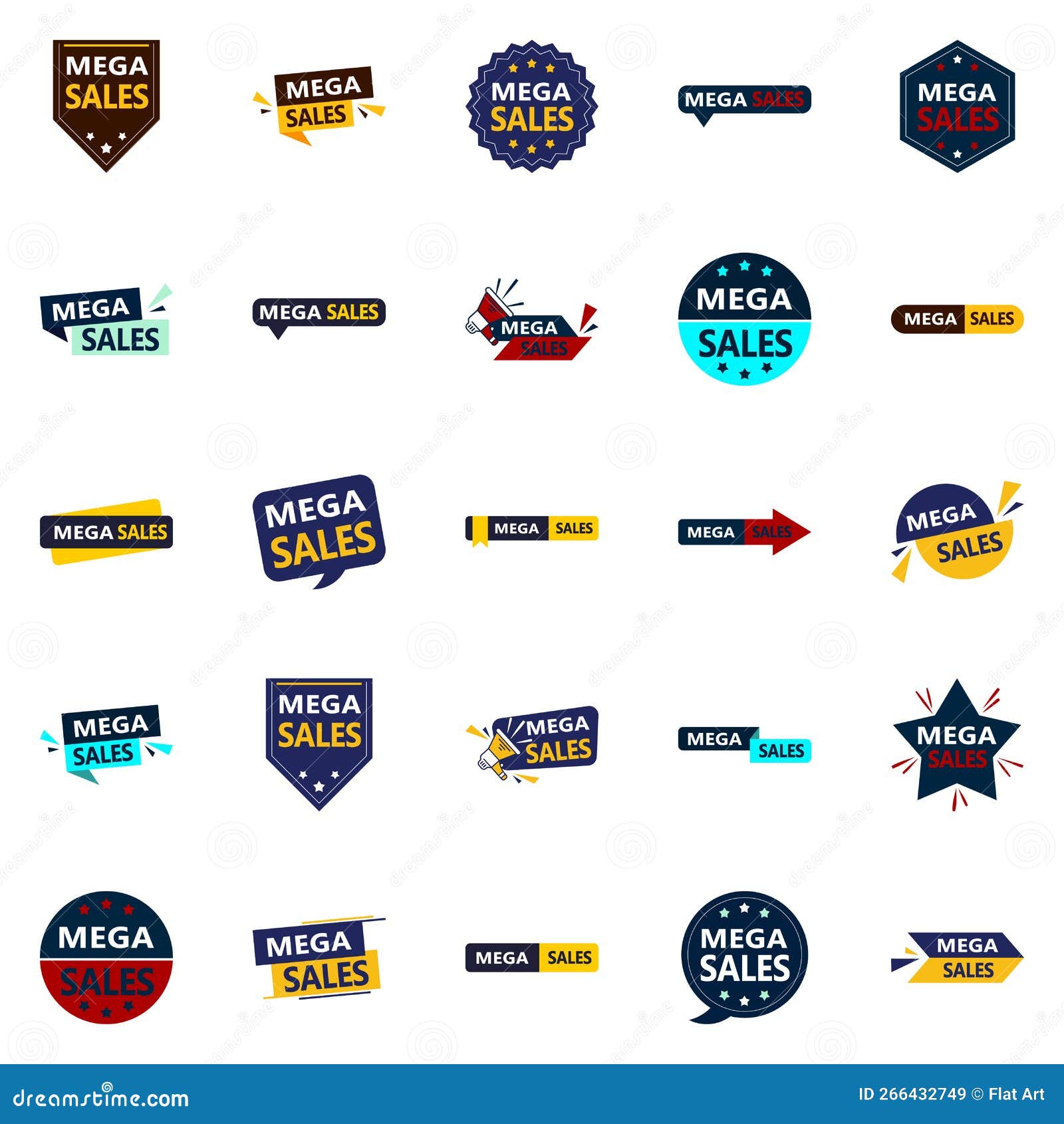 Mega Sale 25 Unique Vector Designs for Graphic Designers Stock Vector ...
