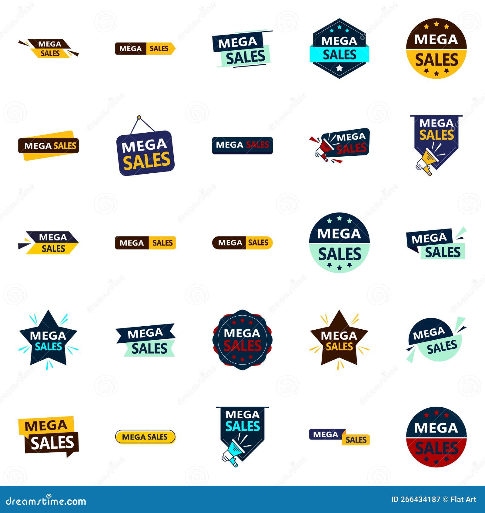 Mega Sale Vector Pack 25 Unique Designs To Boost Your Sales Stock ...