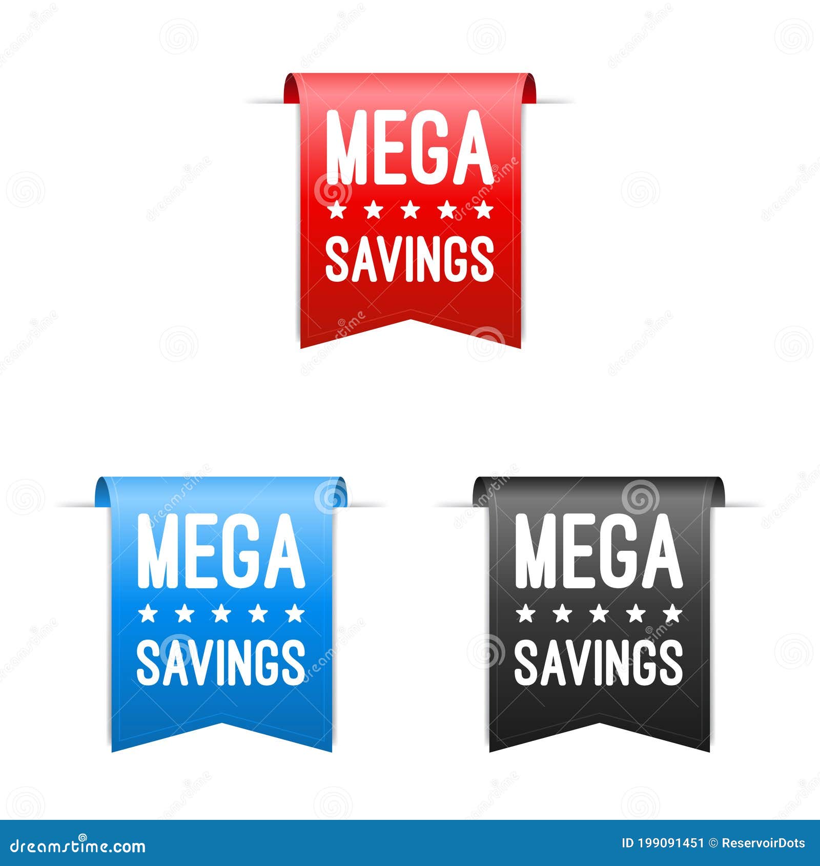 Mega Savings Labels stock vector. Illustration of sticker - 199091451