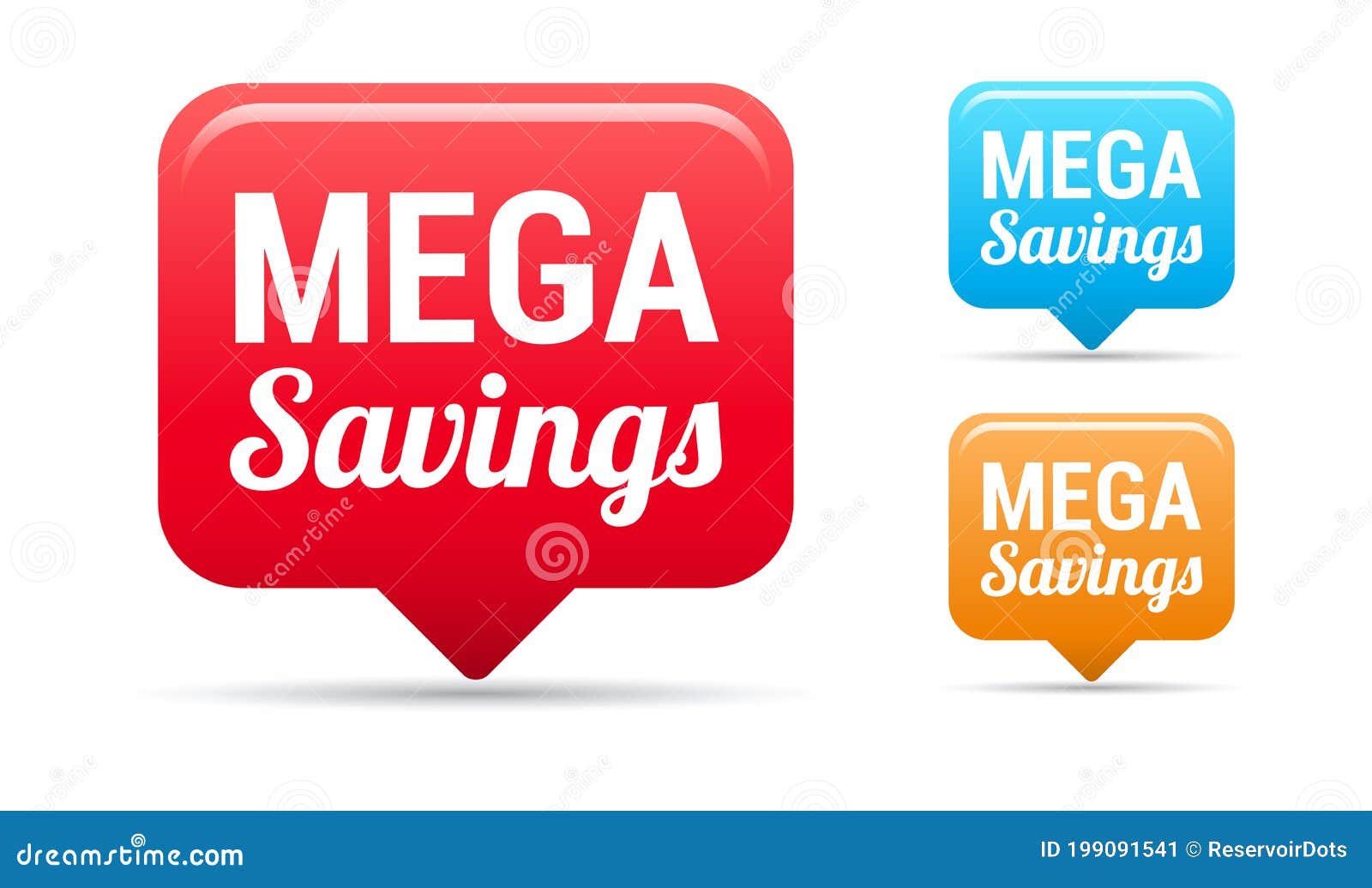 Mega Savings Tags stock vector. Illustration of shop - 199091541