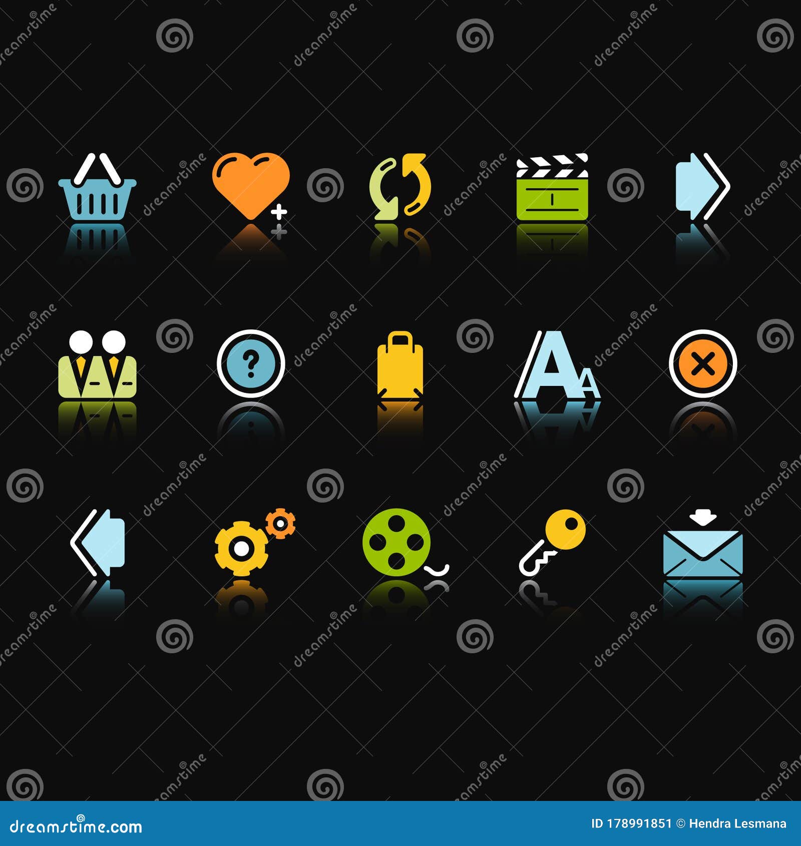 Simple Abstract Icon for Media and Website Stock Vector - Illustration ...
