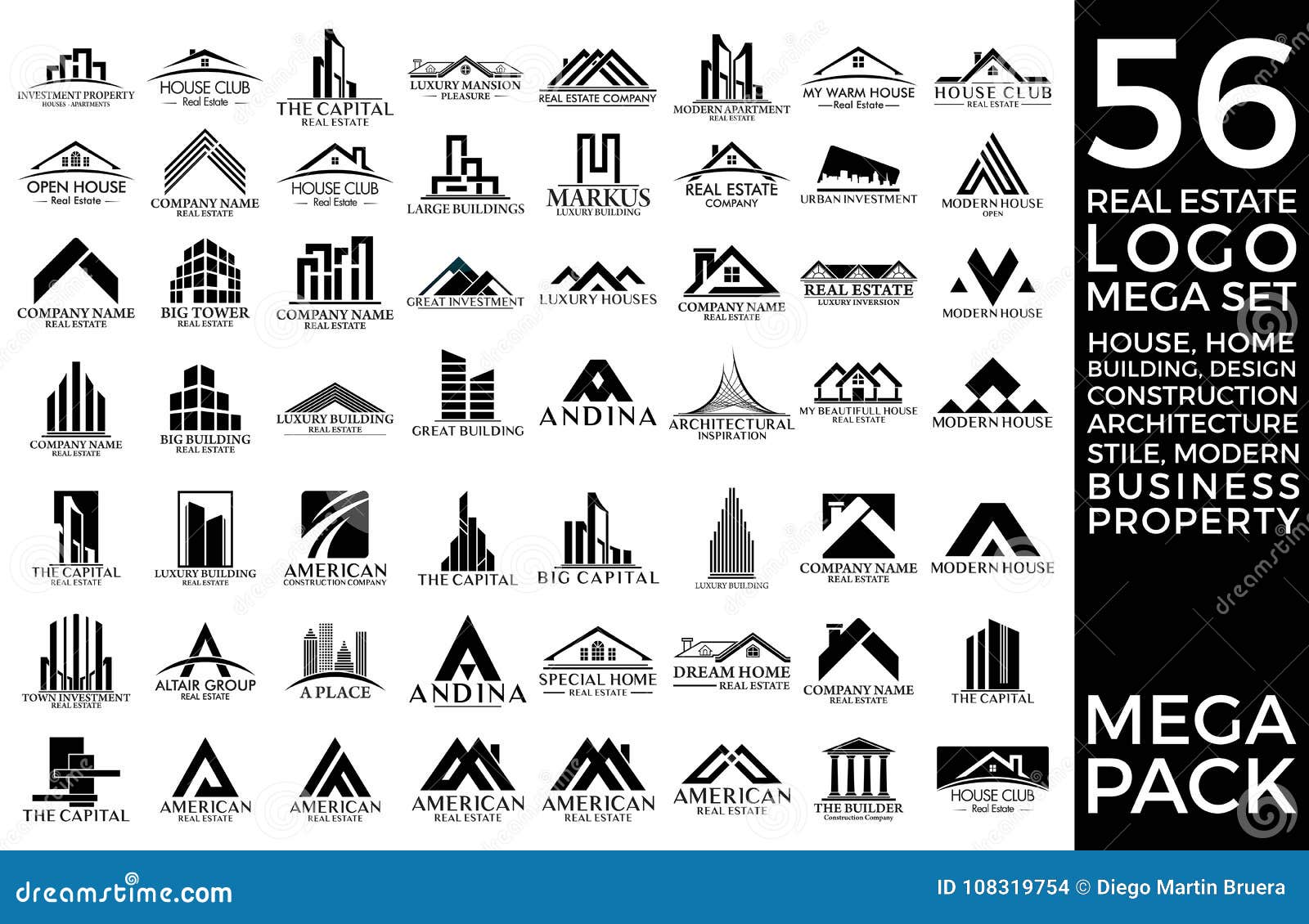 Mega Set and Big Group, Real Estate, Building and Construction Logo ...