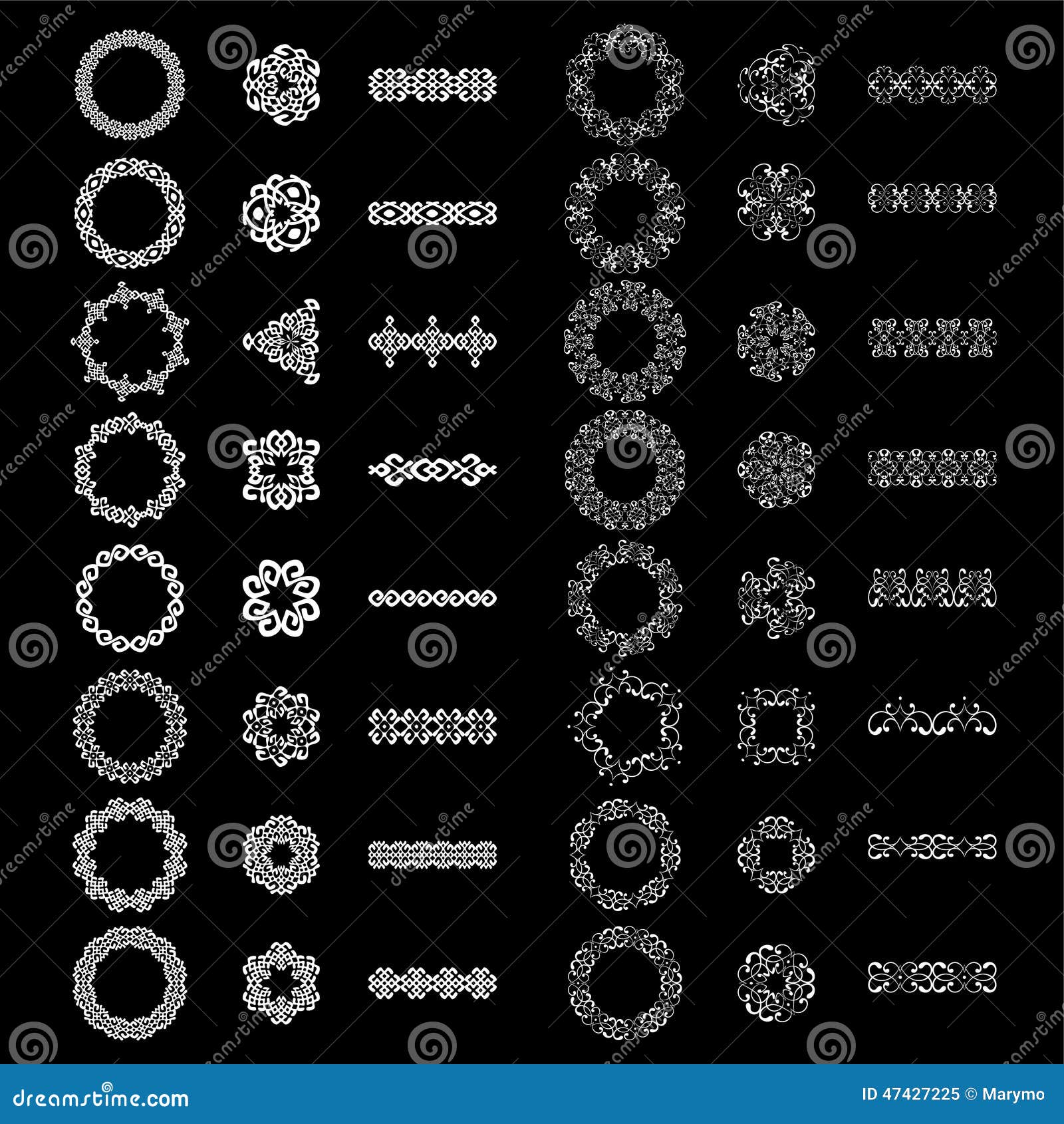 Mega Set of 48 the Most Popular Elements Borders, Frames and Signs ...