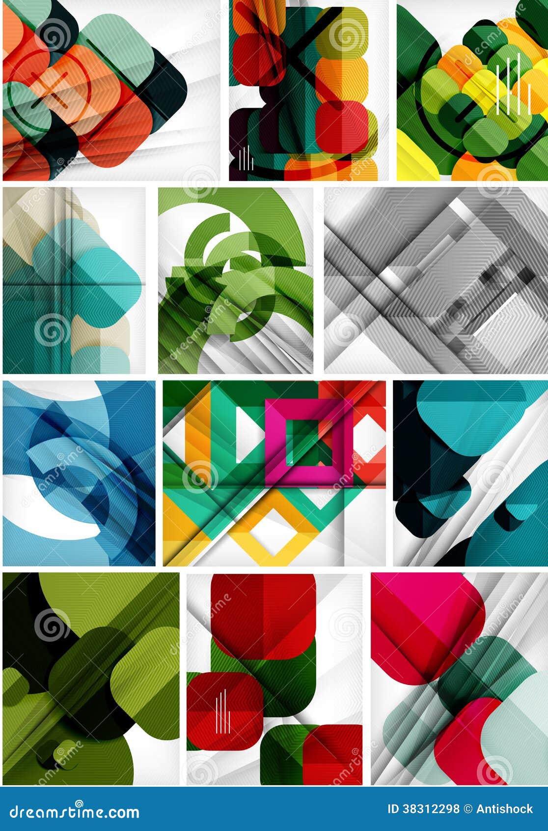Mega Set of Paper Geometric Backgrounds Stock Vector - Illustration of ...