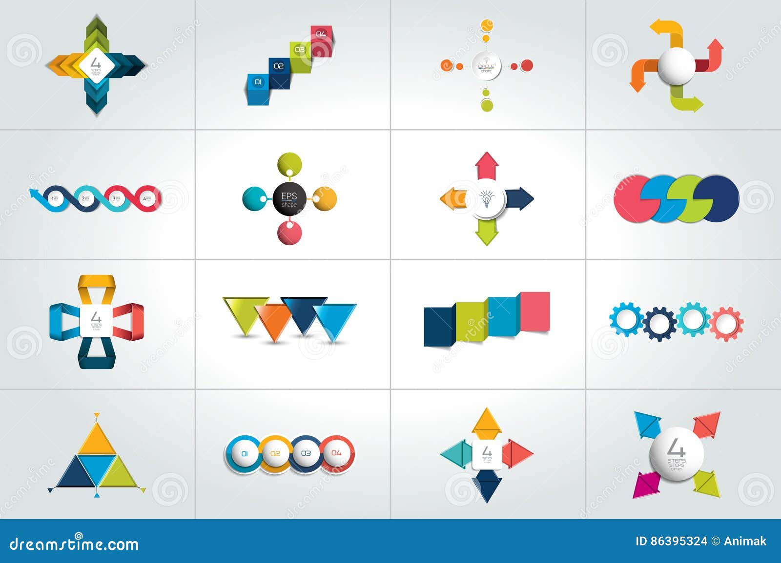 Mega Set Of 3 Steps Infographic Templates, Diagrams, Graph ...