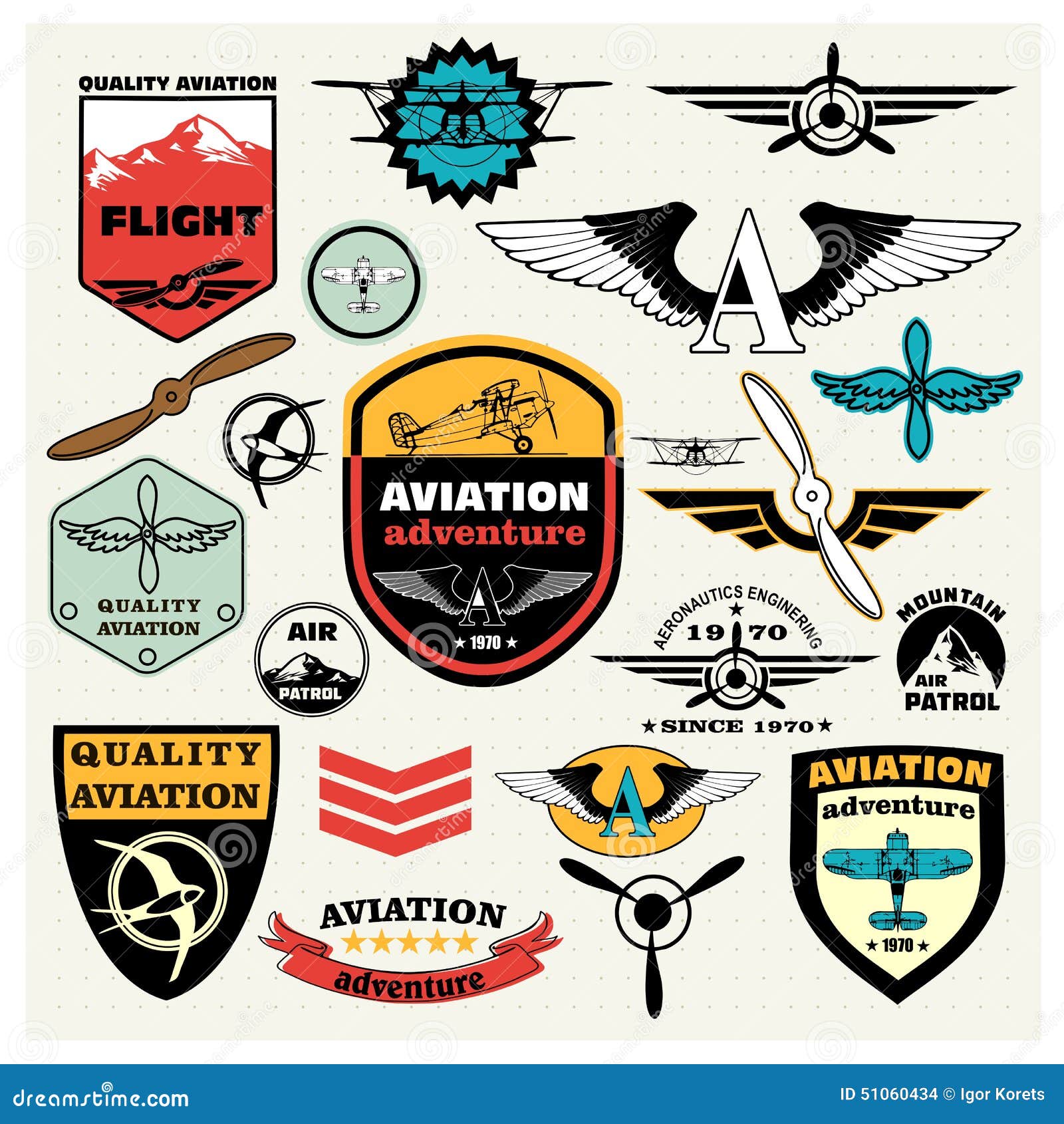 Retro Airplane With Airscrew Colorful Vector Cartoon. | CartoonDealer ...