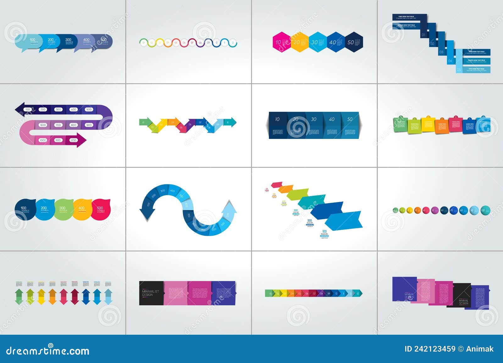 Mega Set Of Timeline Infographic Templates, Diagrams, Presentations ...
