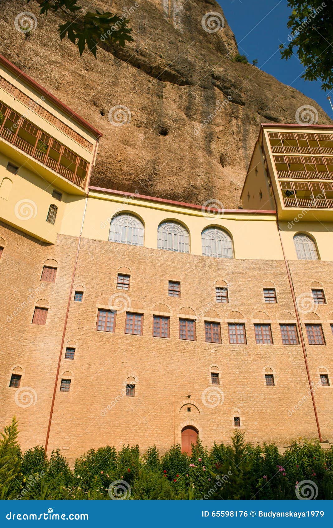 Mega Spileo. stock photo. Image of greecen, mega, architecture - 65598176