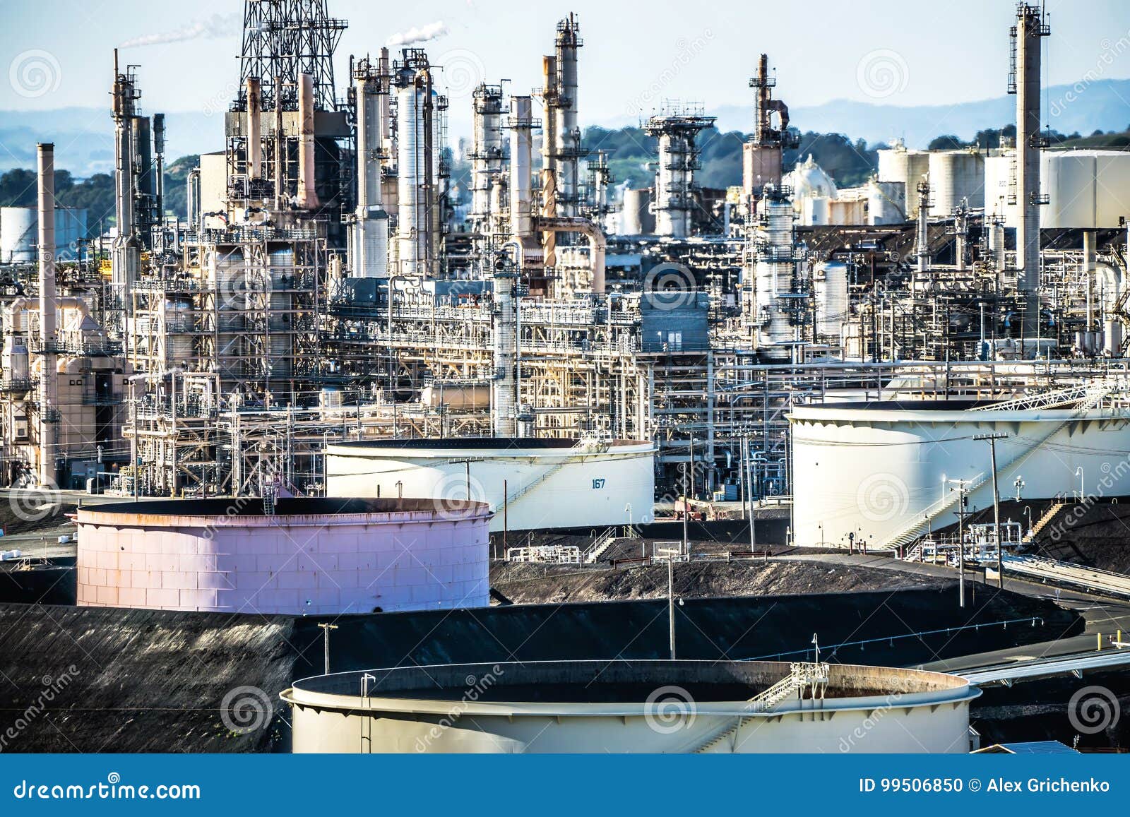 Mega Structures of Large Oil Refinery in California Stock Photo - Image ...