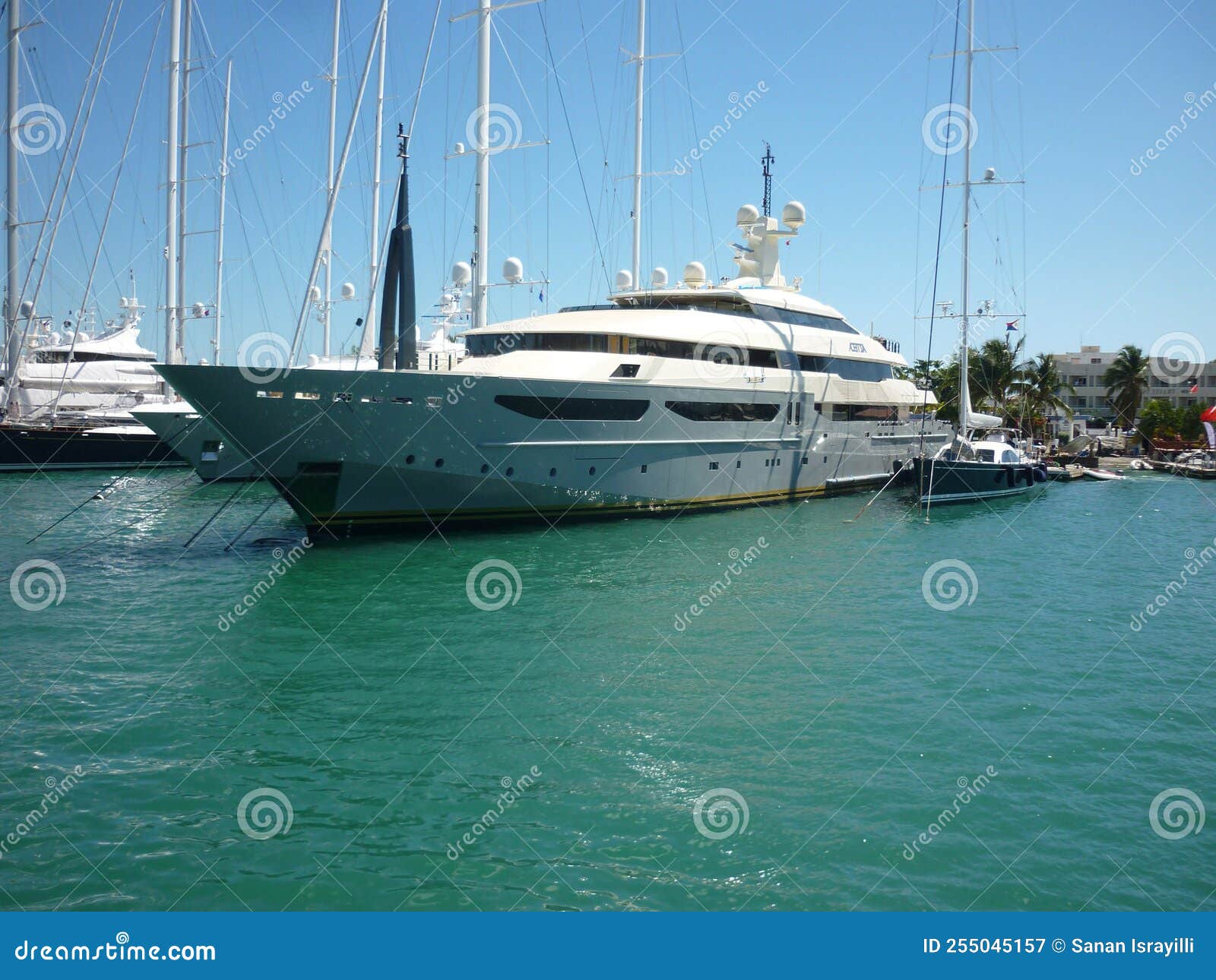Mega yacht stock image. Image of martin, super, megayacht - 255045157