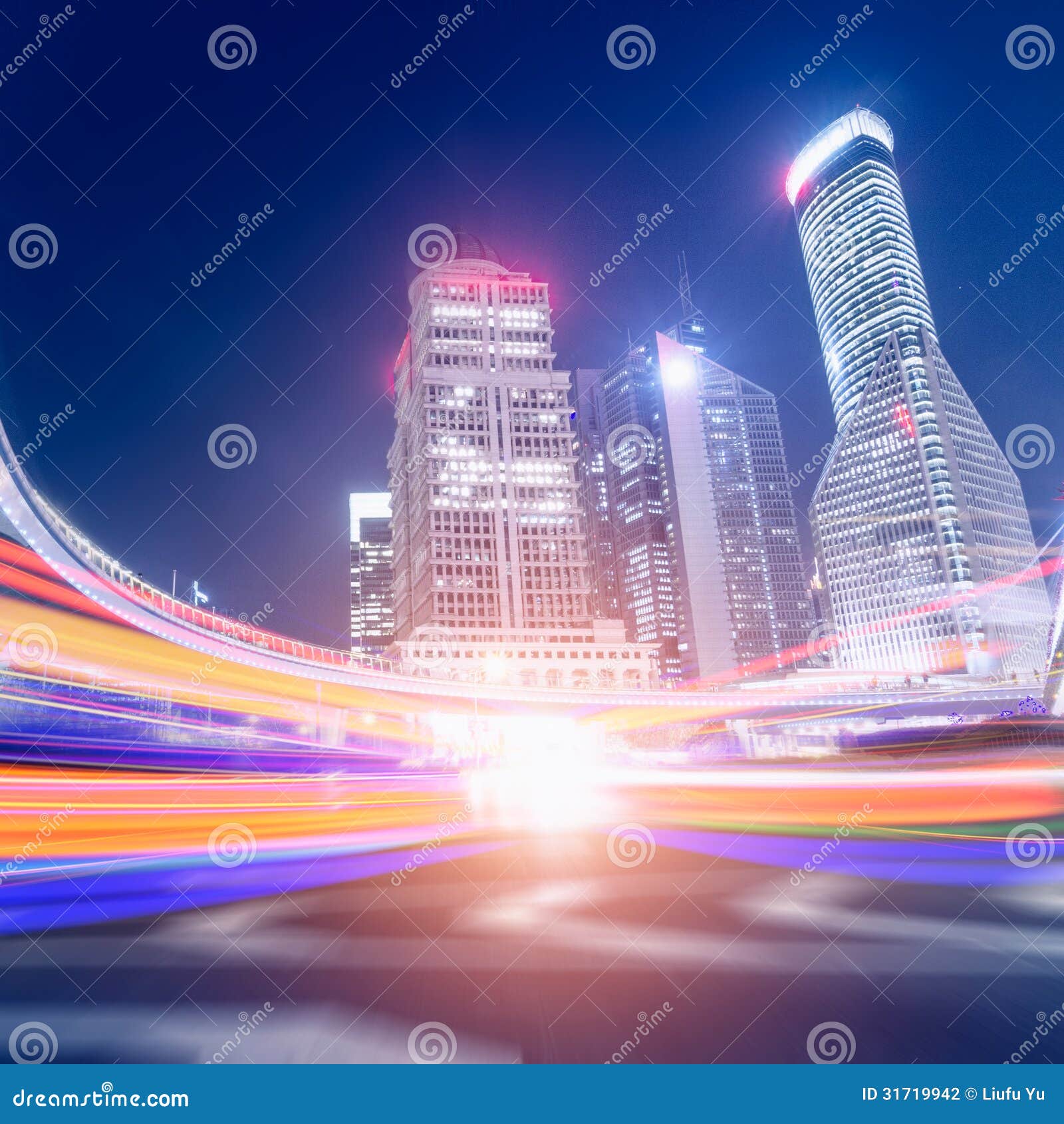 Megacity Highway in China stock photo. Image of district - 31719942