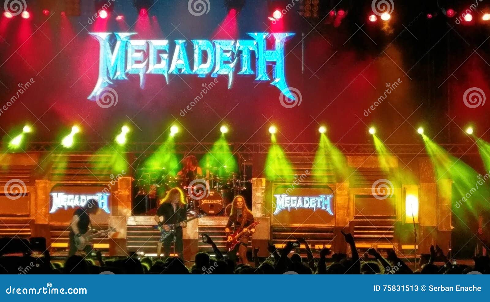 Megadeth Concert, Bucharest, Romania Editorial Stock Photo - Image of ...