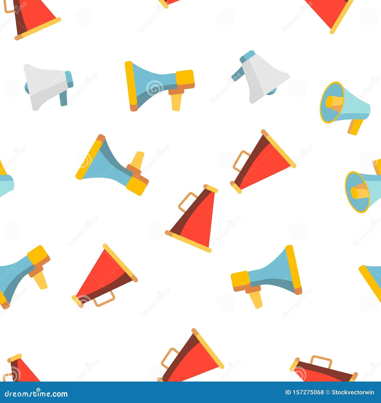 Megafon, Megaphone, Loudspeaker Vector Seamless Pattern Stock Vector ...