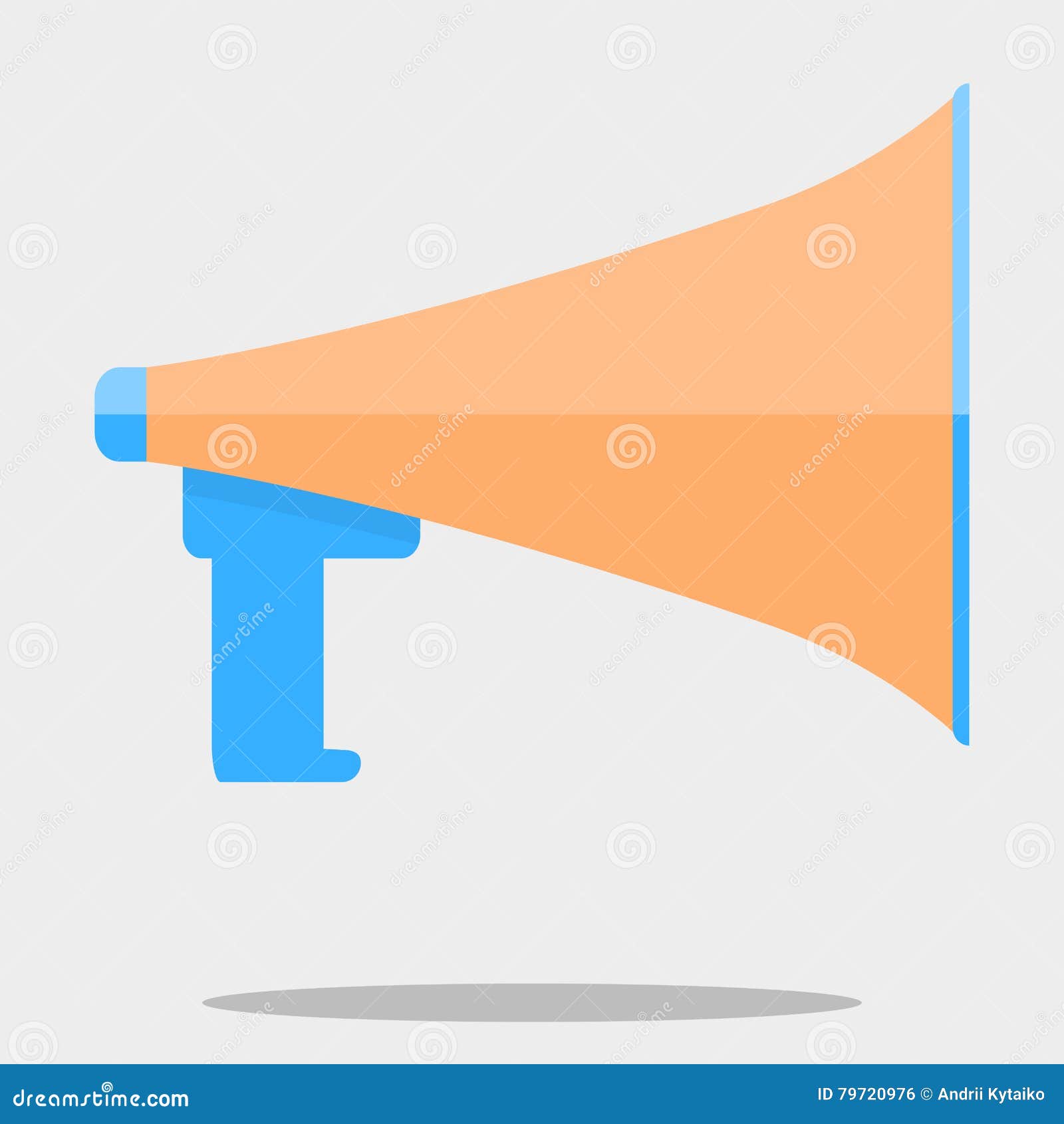 Megafone isolated vector stock vector. Illustration of colored - 79720976