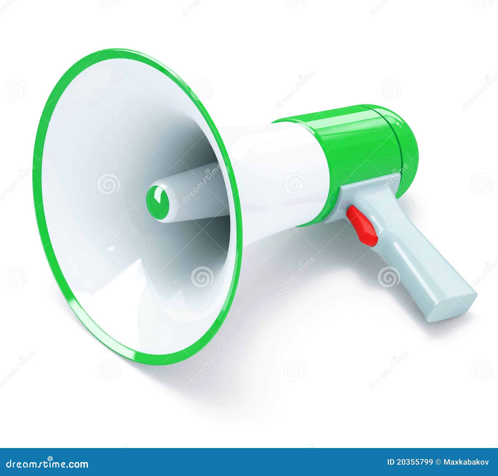 Megafone Verde Com Tecla Vermelha Ilustração Stock - Ilustração de ...