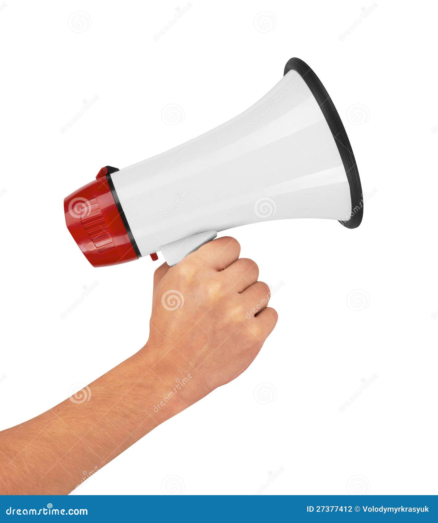 Megafono a disposizione fotografia stock. Immagine di mano - 27377412