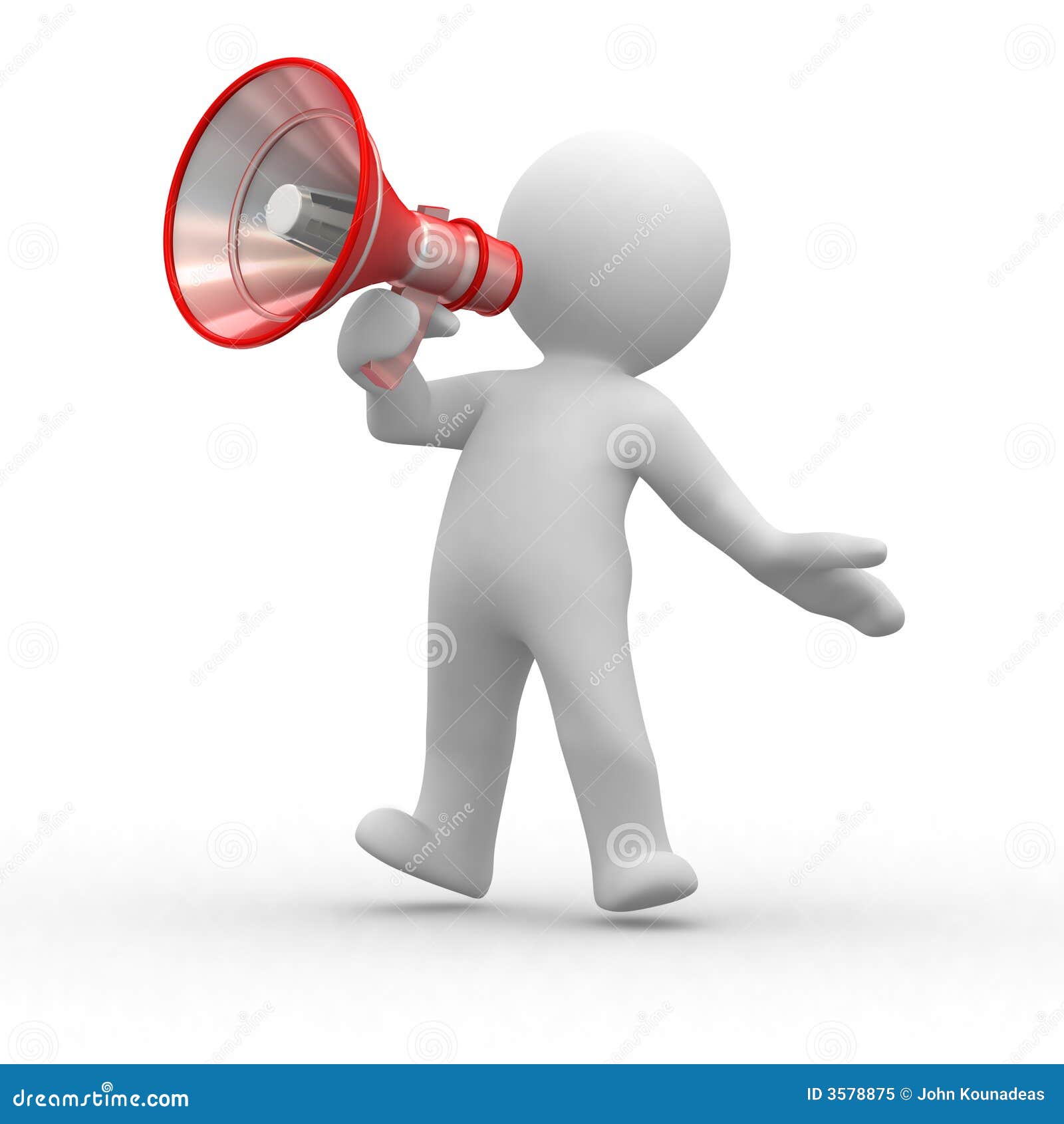 Megafoon stock illustratie. Illustration of megafoon, mens - 3578875