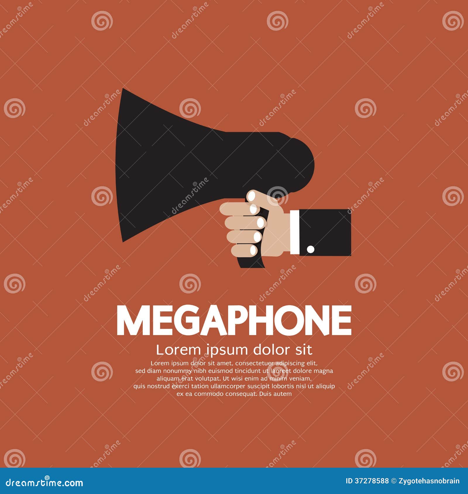 Megafoon. vector illustratie. Illustration of geluid - 37278588