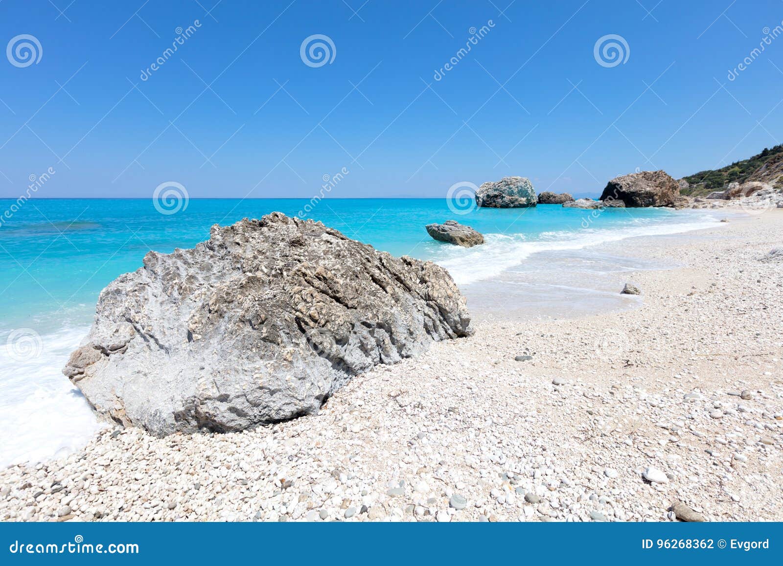 Megali PETRA-Strand stockfoto. Bild von sonnig, reise - 96268362