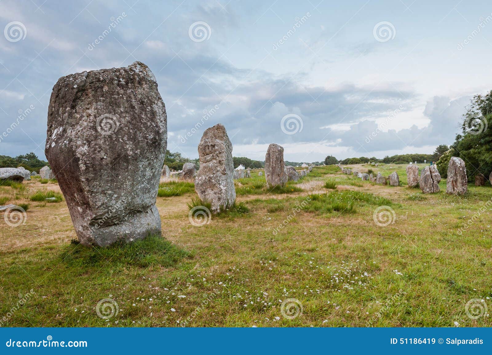 Megalithes en Carnac imagen de archivo. Imagen de paisaje - 51186419