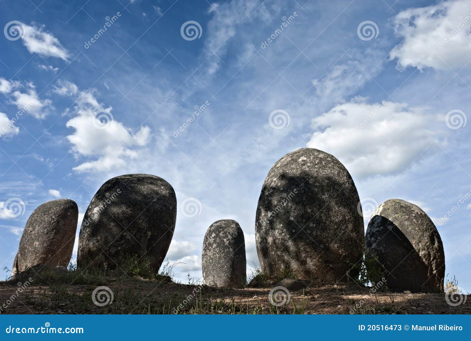 Megalithic Monument of Almendres, Evora Stock Image - Image of ...