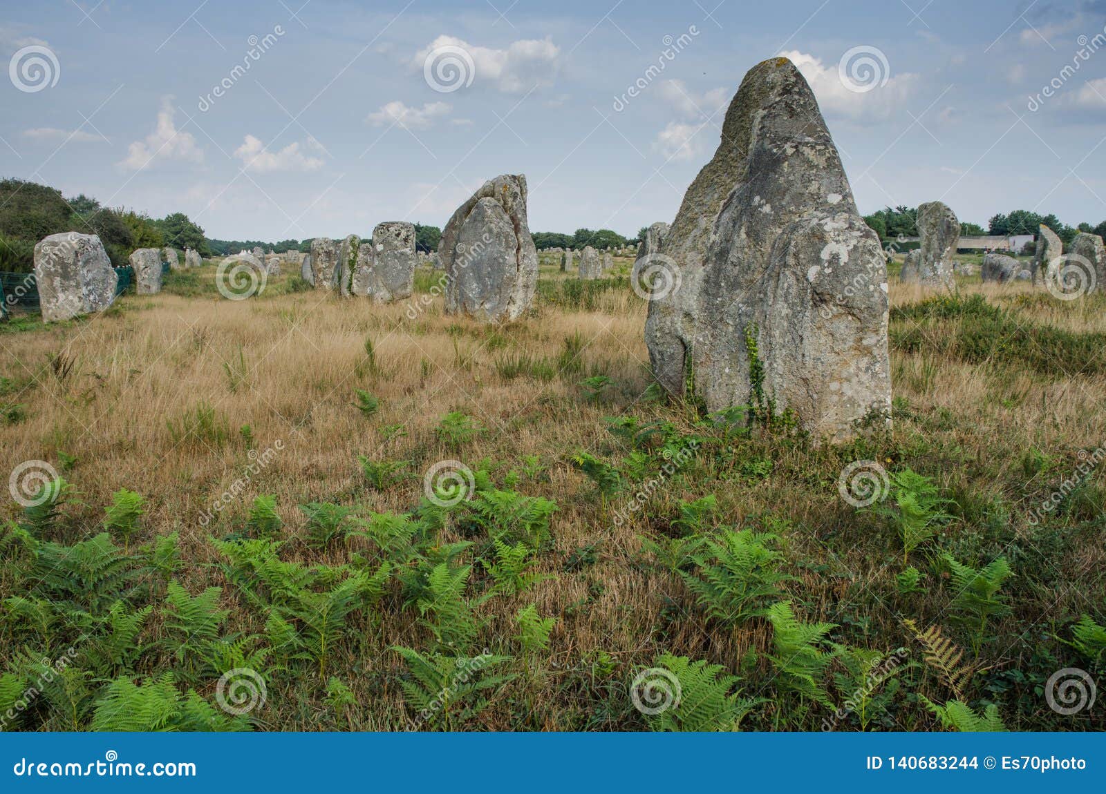 Megalithic Monuments of the Stone Age in Carnac of France Stock Photo ...