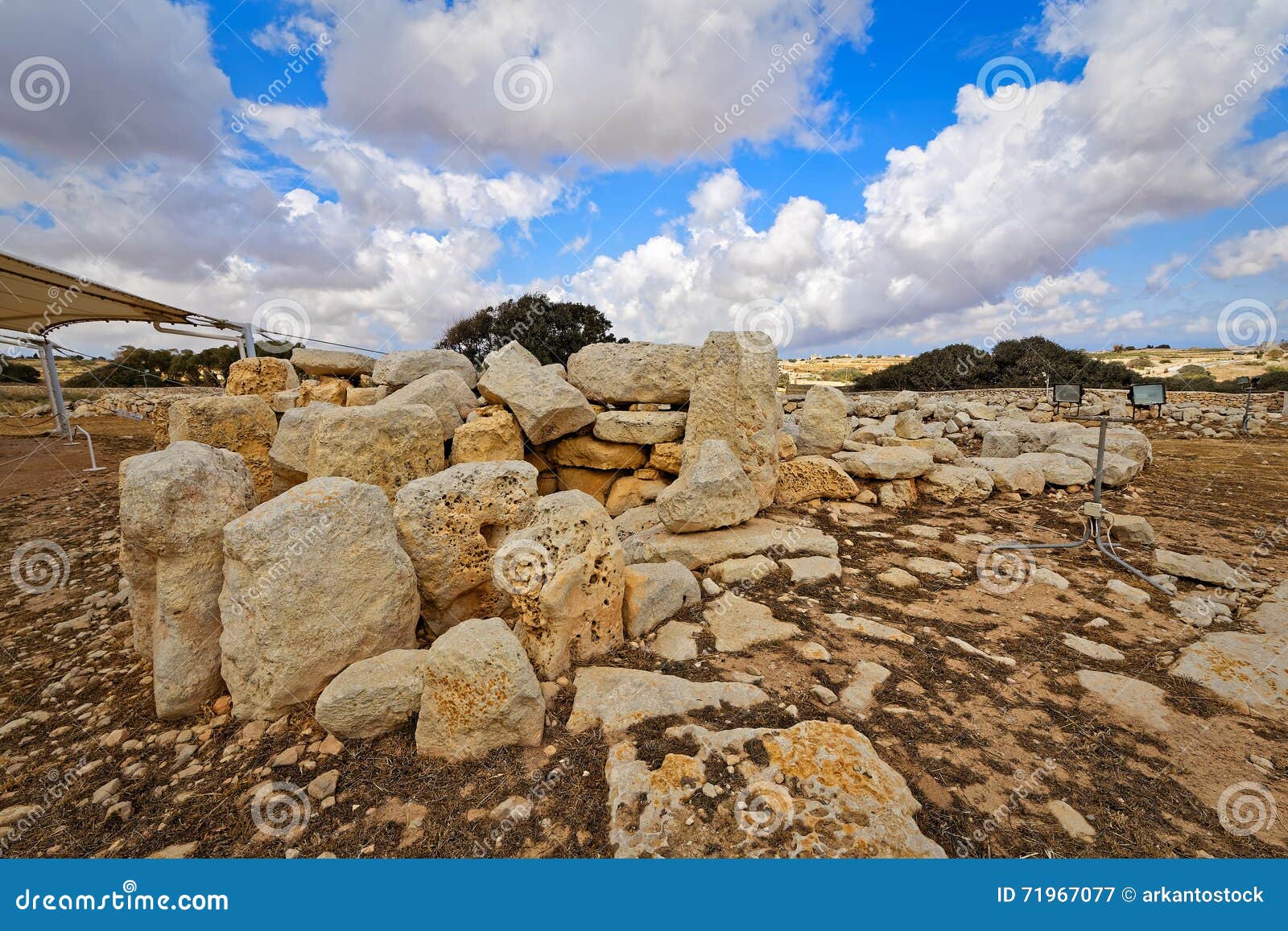 Megalithic Temples of Malta (super Wide Angle) Stock Image - Image of ...