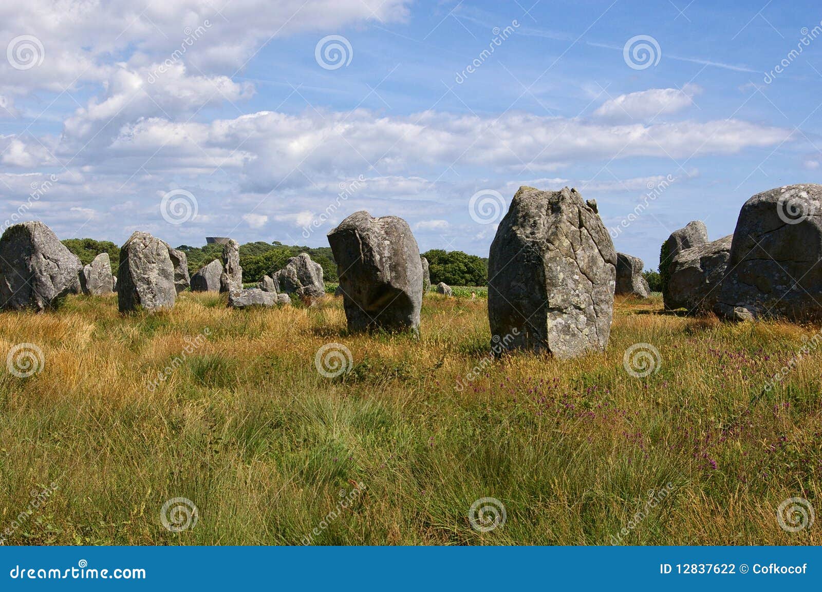 Megalitos de Carnac foto de archivo. Imagen de cultura - 12837622