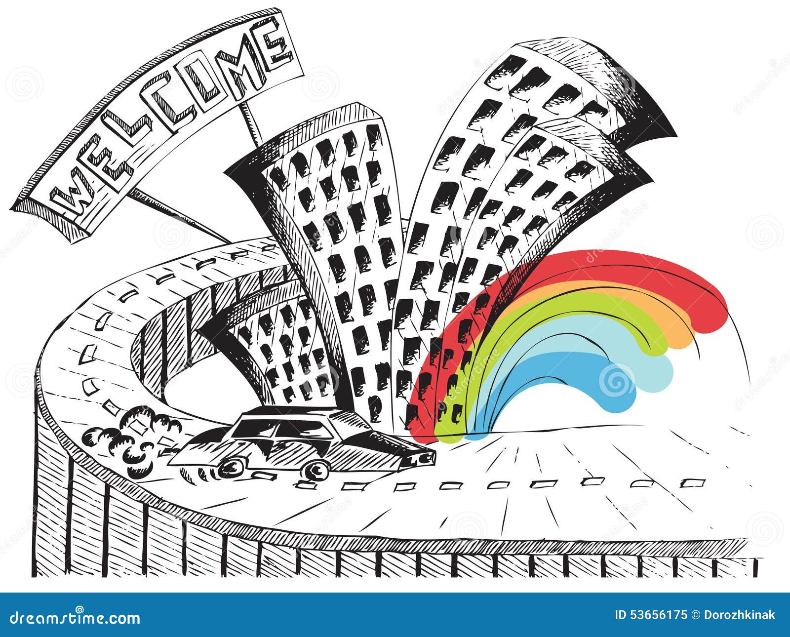 Megalopolis stock vector. Illustration of megalopolis - 53656175