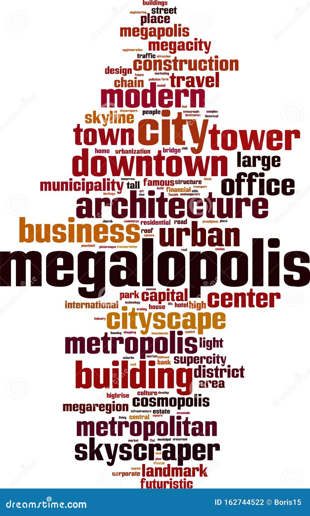 Megalopolis word cloud stock vector. Illustration of suburbs - 162744522