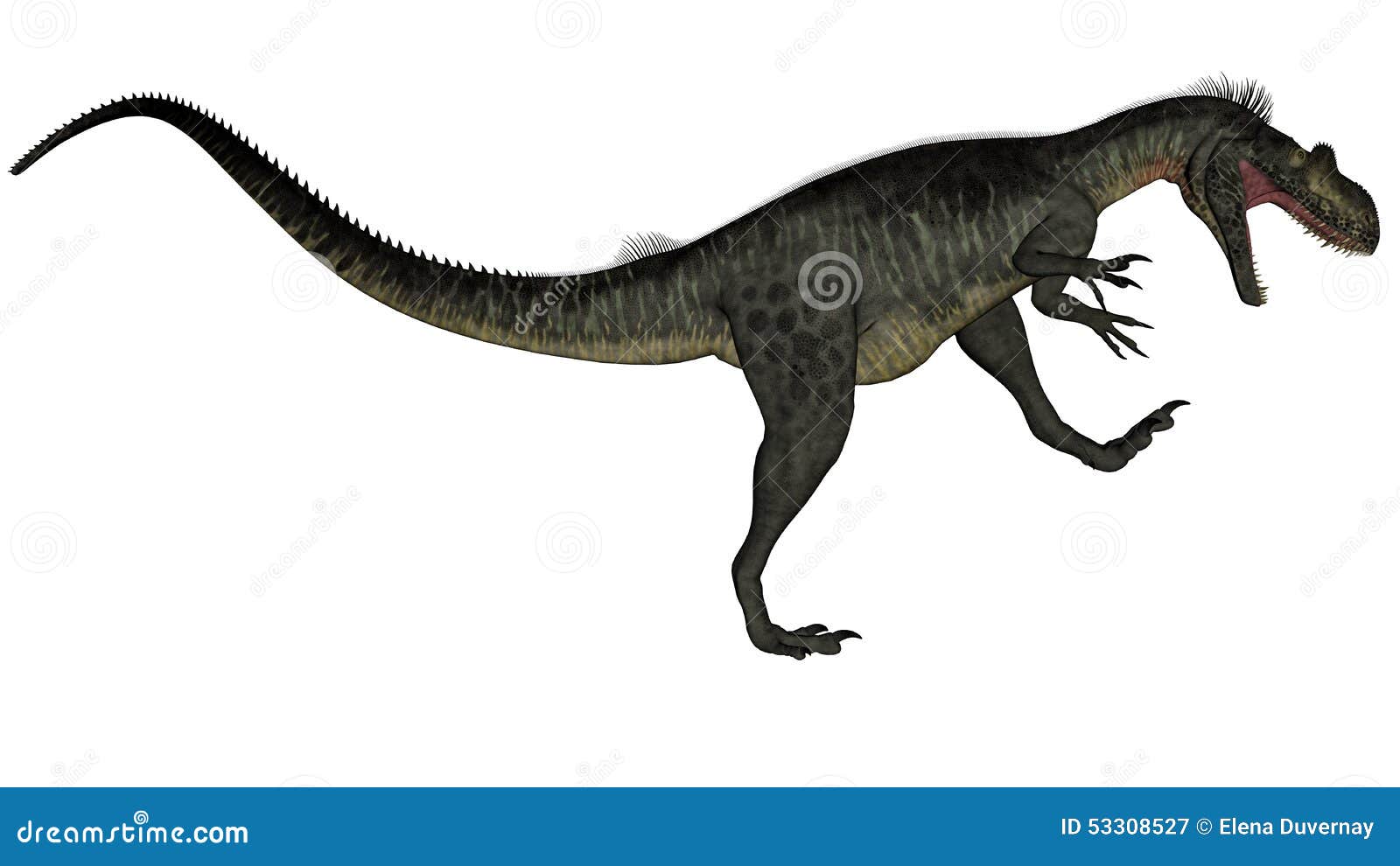 Megalosaurus Dinosaur - 3D Render Stock Illustration - Illustration of ...