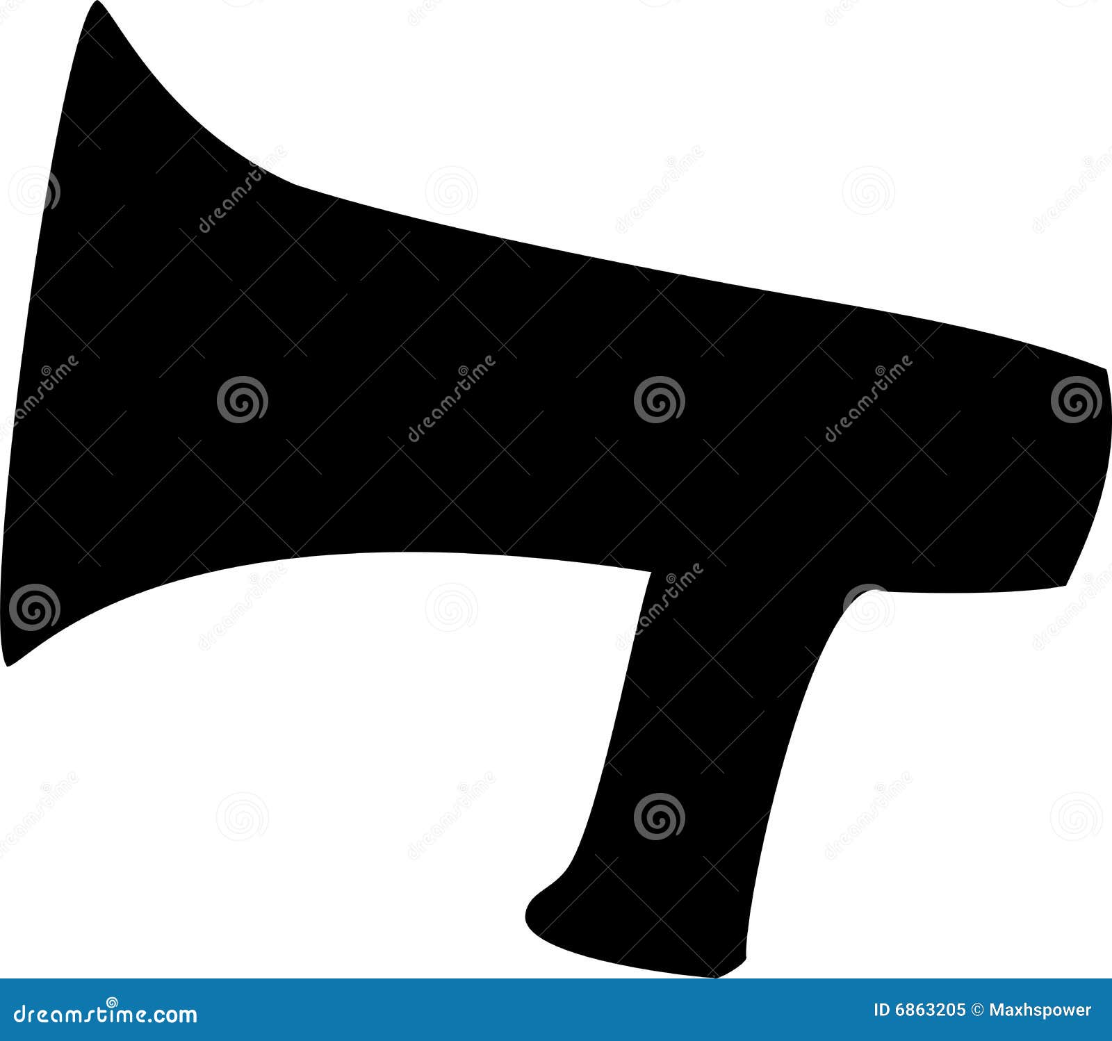 Megaphone stock illustration. Illustration of sound, police - 6863205