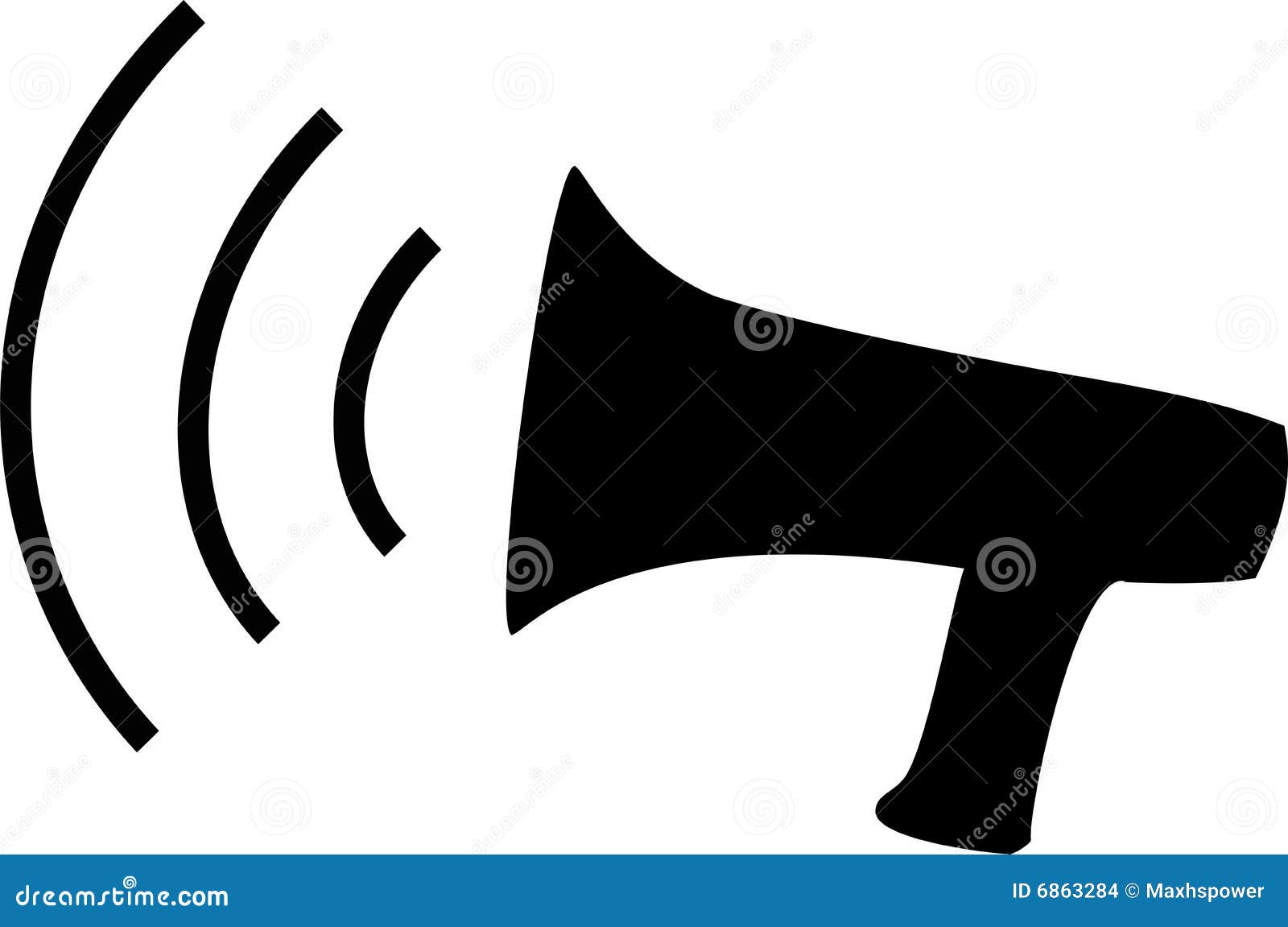 Megaphone stock illustration. Illustration of police, icon - 6863284