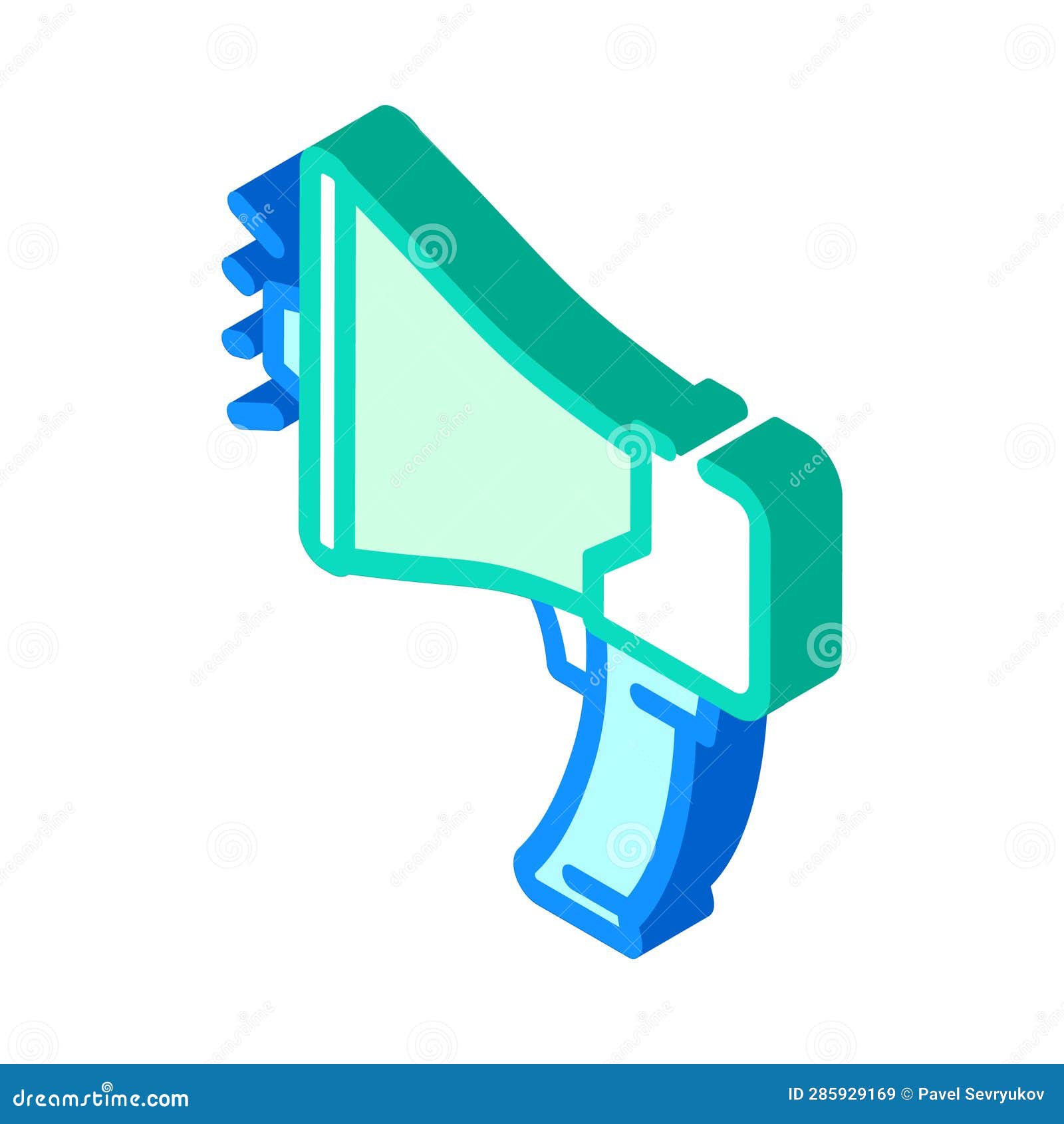 Megaphone Alert Isometric Icon Vector Illustration Stock Vector ...