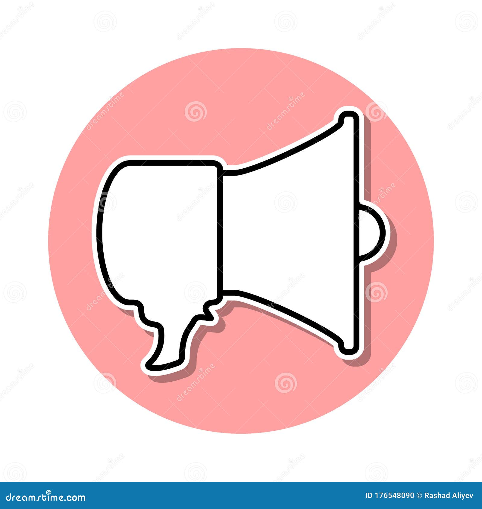 Megaphone Announcement Sticker Icon. Simple Thin Line, Outline Vector ... Megaphone Announcement Sticker Icon. Simple Thin Line, Outline Vector ...