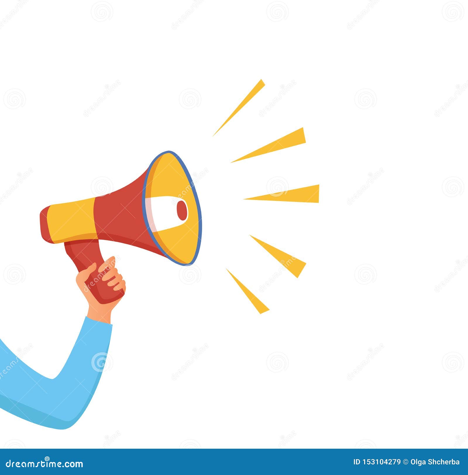 Megaphone Announcement Vector Cartoon Style Illustration With Speech ... Megaphone Announcement Vector Cartoon Style Illustration With Speech ...