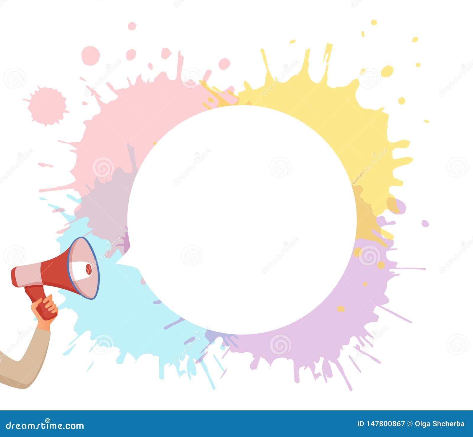 Megaphone Announcement Vector Cartoon Style Illustration with Speech ... Megaphone Announcement Vector Cartoon Style Illustration with Speech ...
