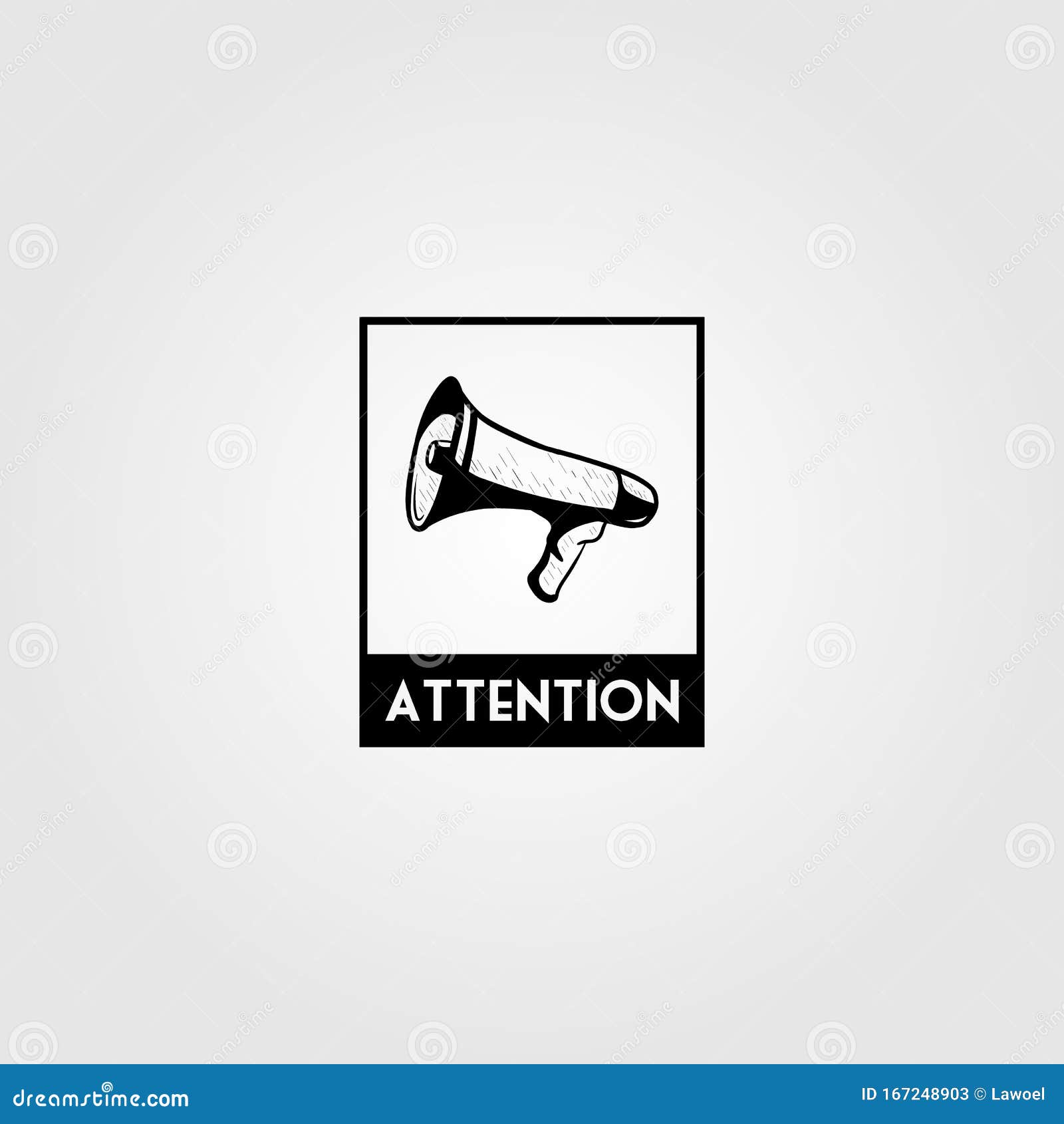 Megaphone Attention Vintage Illustration Logo Vector Isolated Design ... Megaphone Attention Vintage Illustration Logo Vector Isolated Design ...