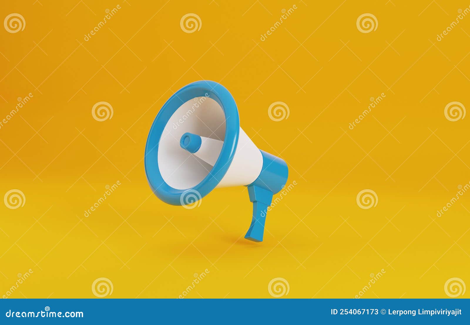Megaphone on Background Yellow Stock Illustration - Illustration of ...