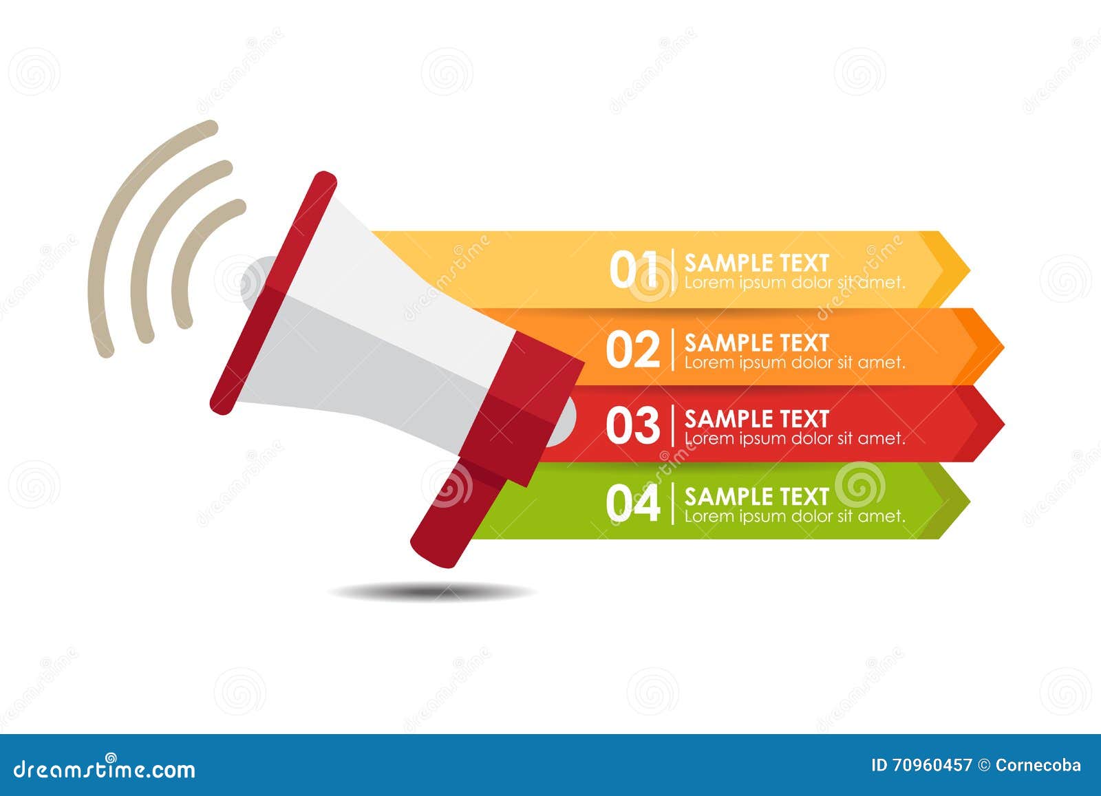 Megaphone Banner Infographic Stock Vector - Illustration of background ...