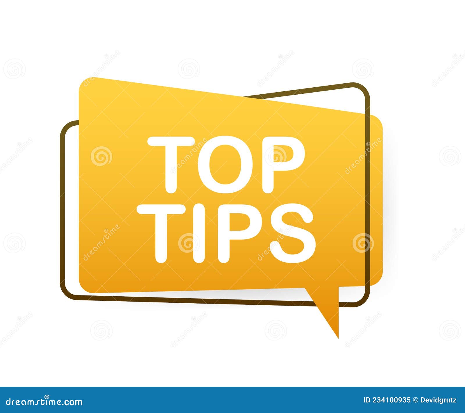 Megaphone Banner with Text Top Tips. Vector Illustration Stock Vector ...